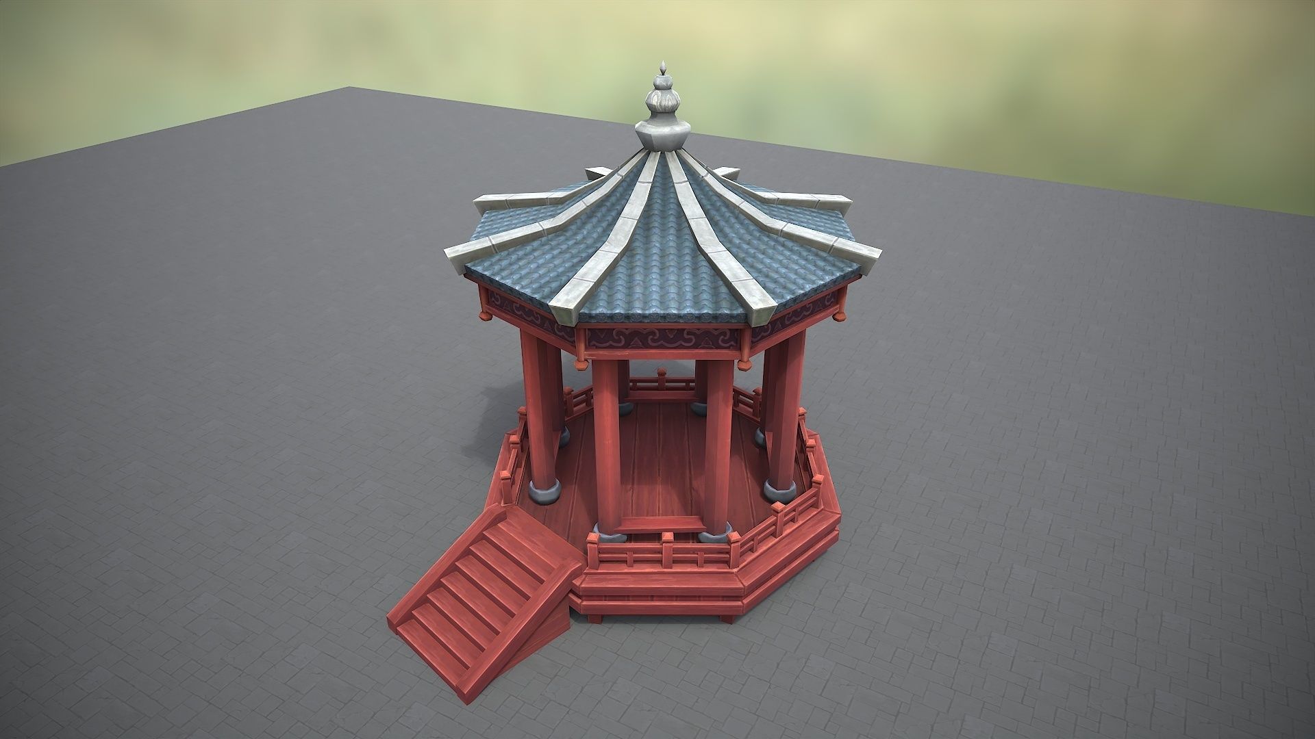 3D model Chinese Gazebo Octagonal Pavilion VR / AR / low-poly | CGTrader