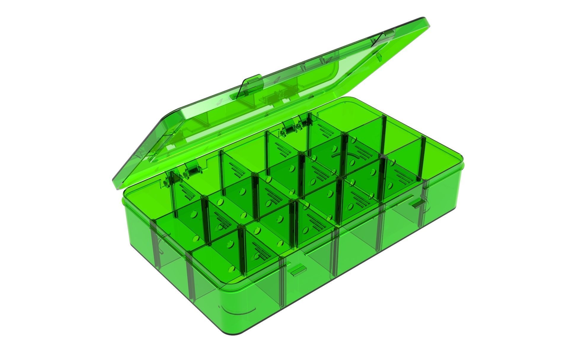 Plastic Box Medium Size with small Compartments 3D model 3D printable ...