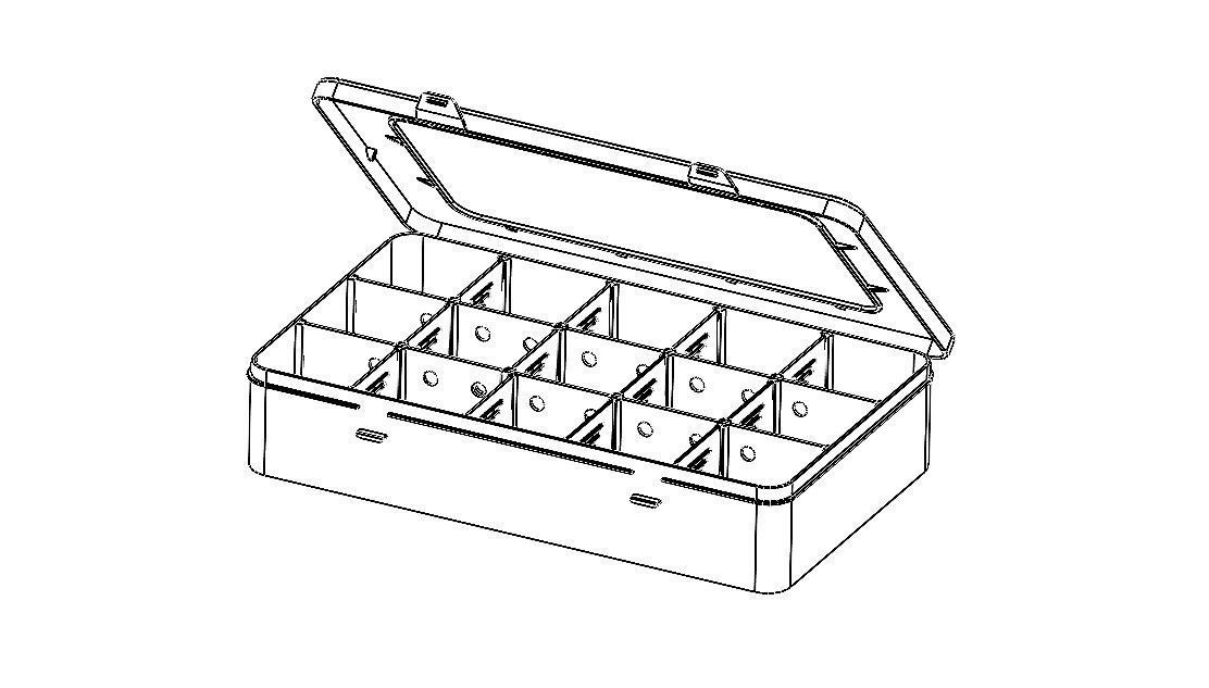 Plastic Box Medium Size with small Compartments 3D model 3D printable ...