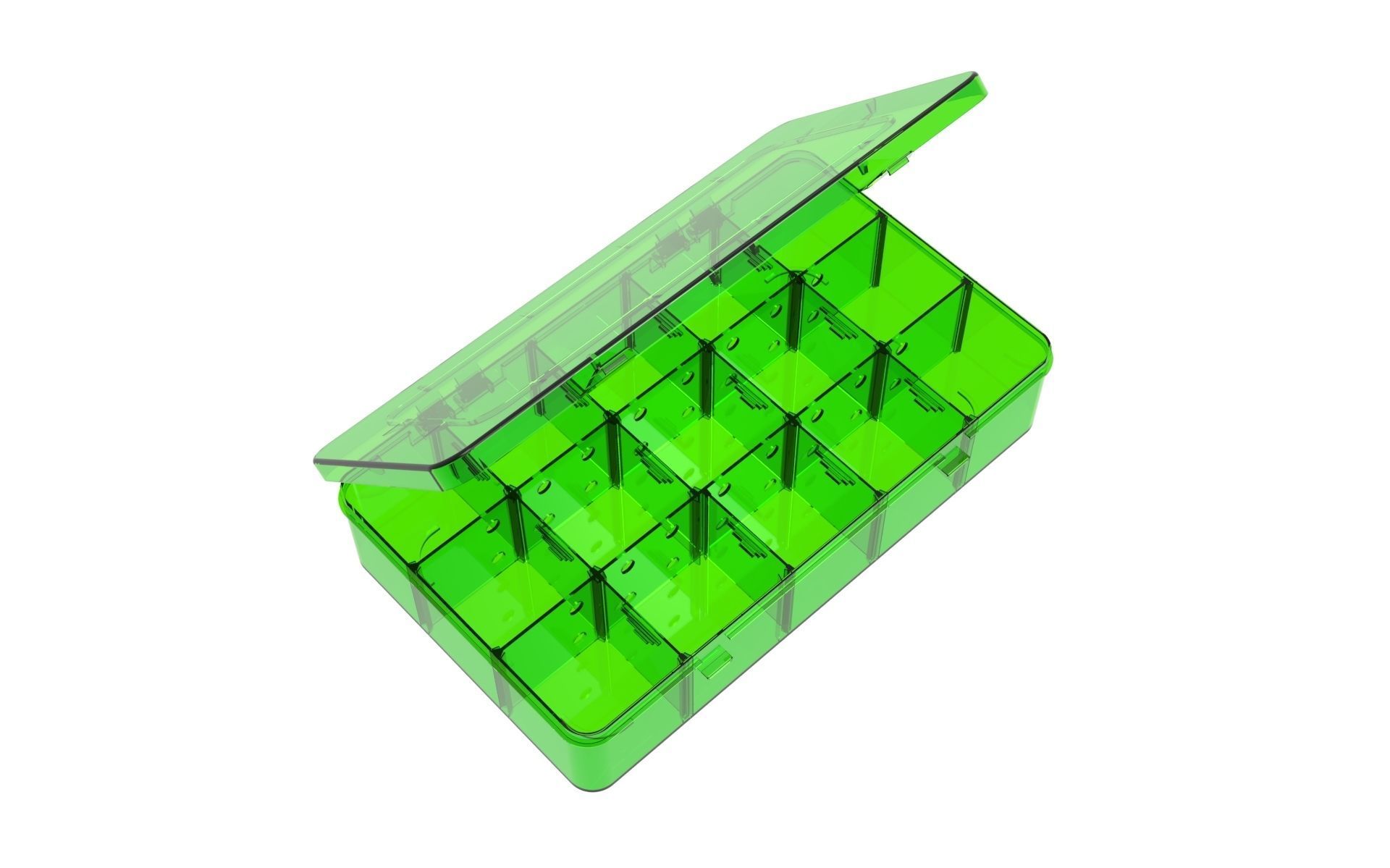 Plastic Box Medium Size with small Compartments 3D model 3D printable ...