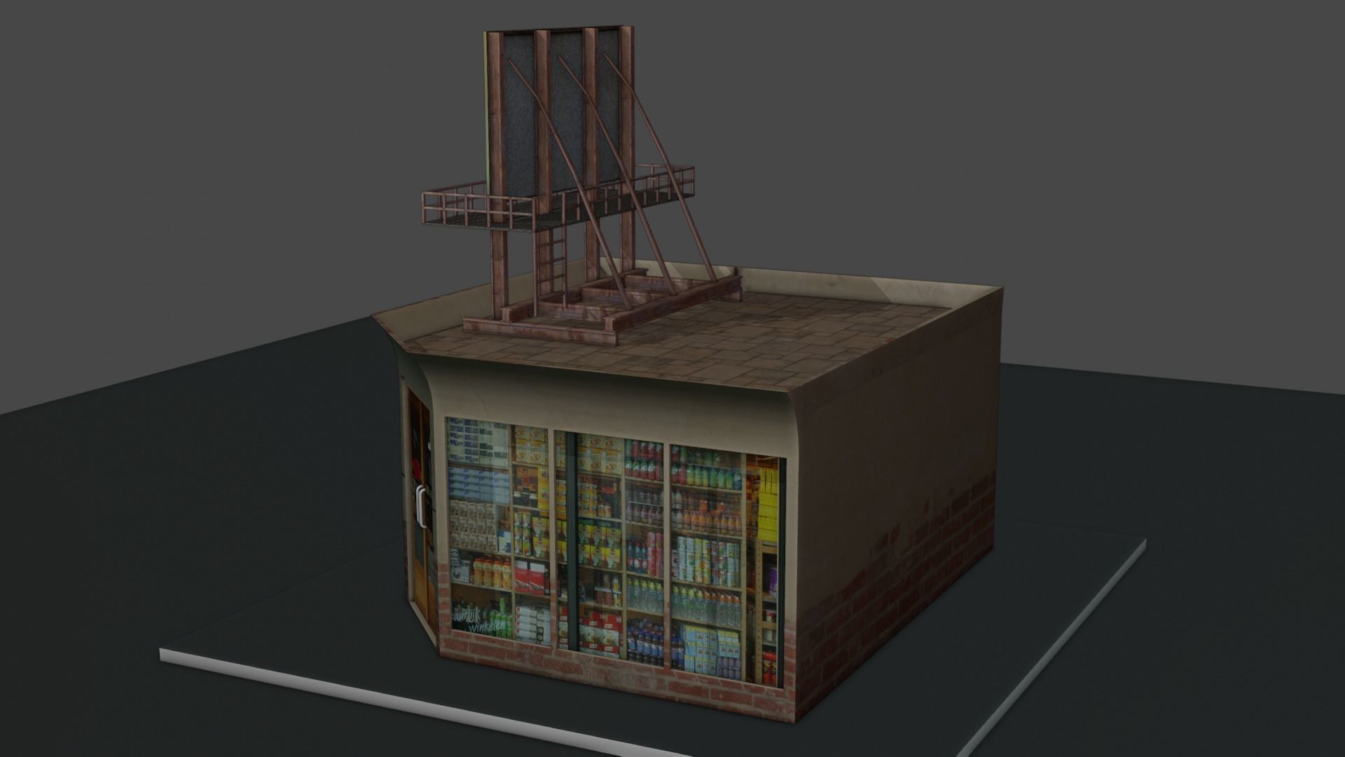 The street shop free VR / AR / low-poly 3D model | CGTrader