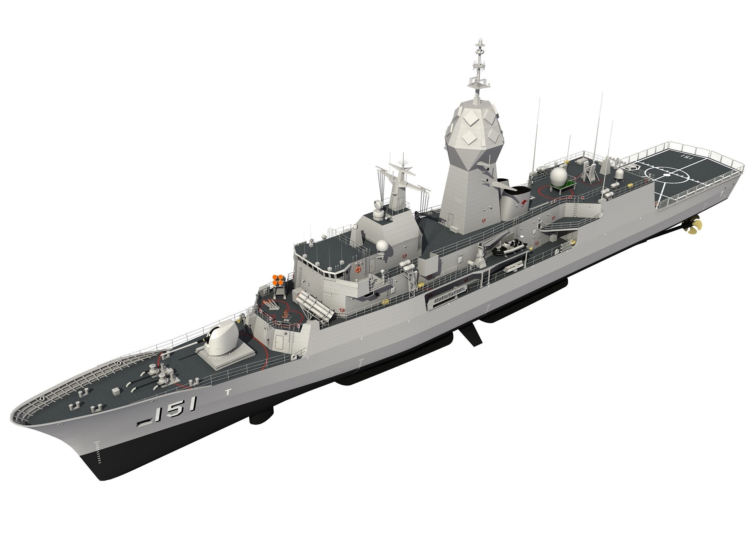 ANZAC MEKO Class Frigate HMAS ARUNTA FFH 151 3D model | CGTrader