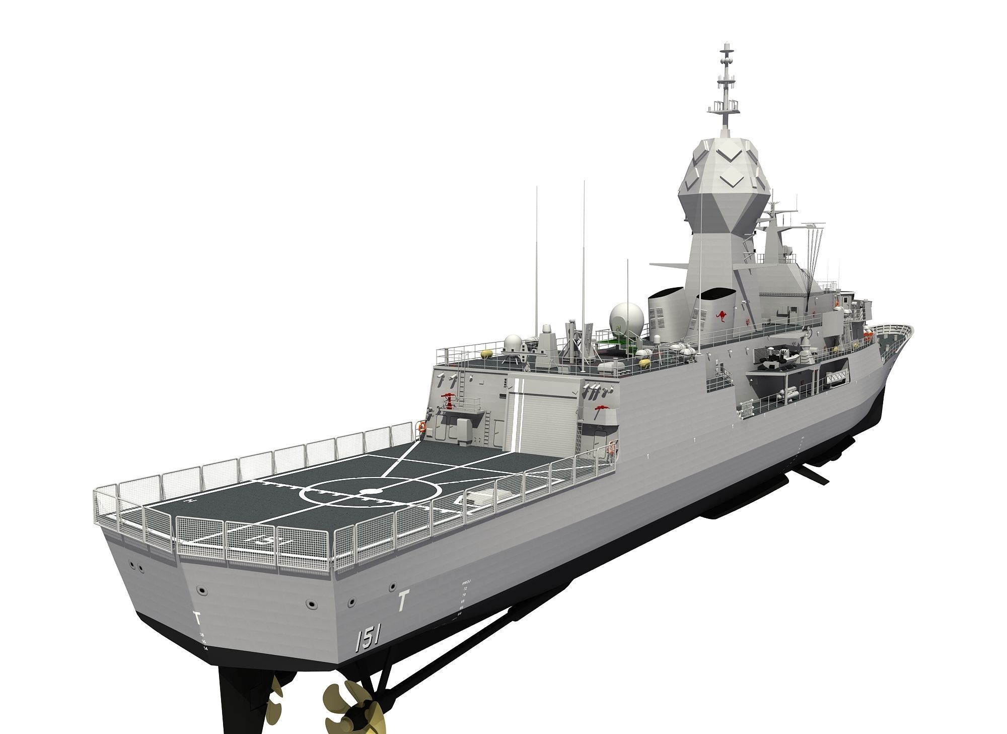 ANZAC MEKO Class Frigate HMAS ARUNTA FFH 151 3D model | CGTrader