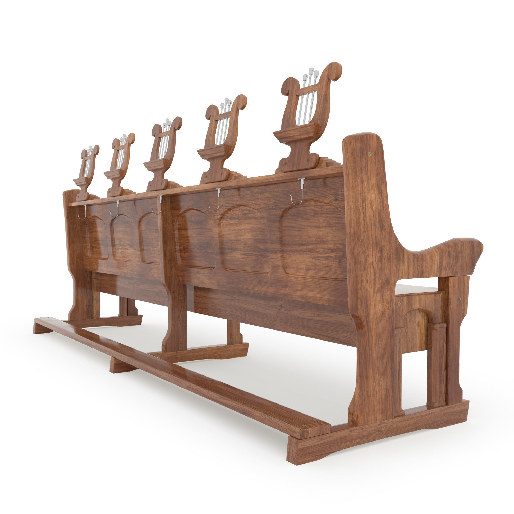 Church bench CCB 3D model | CGTrader