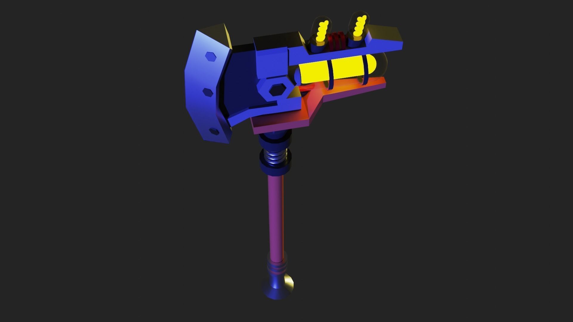 3D model Stylized Axe Weapon Melee PBR Low-Poly Game Ready VR / AR ...