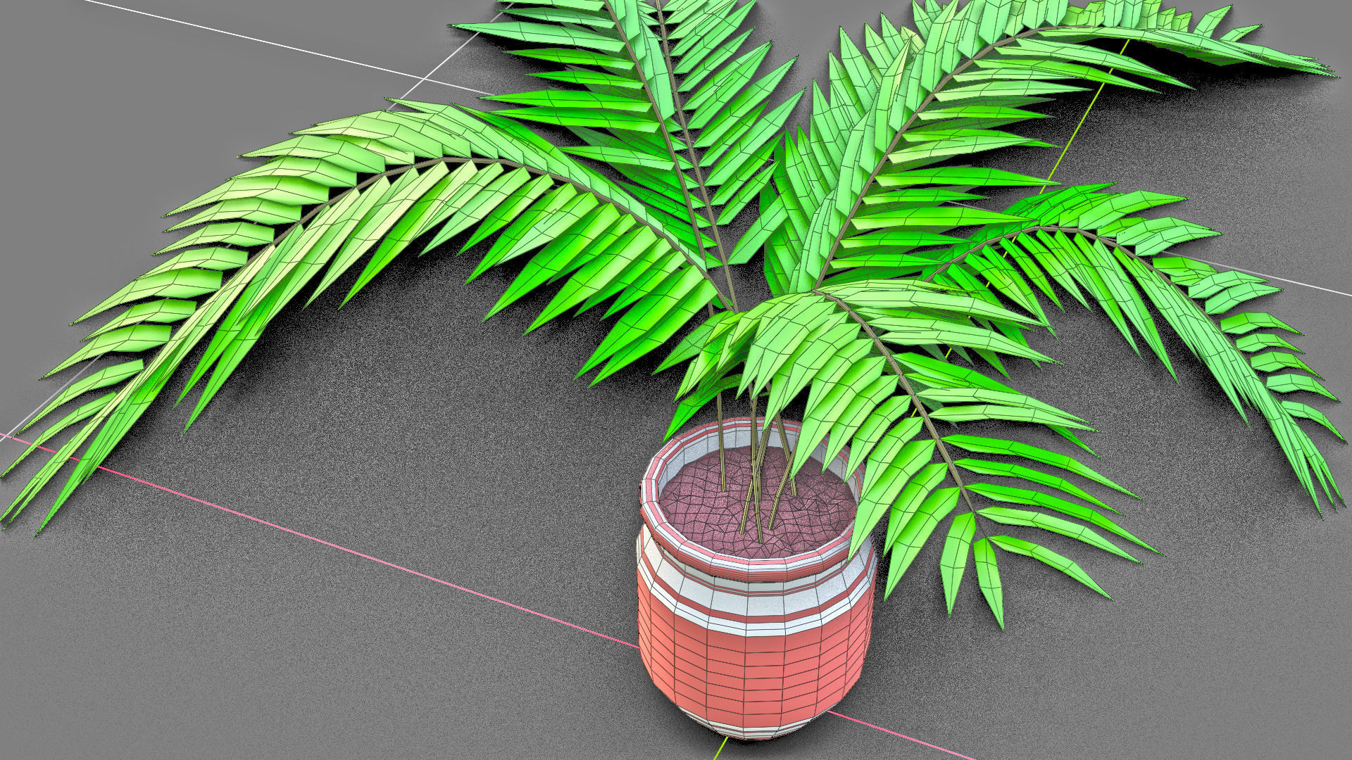 3D model Game Ready 3D Pot Plant asset low poly VR / AR / low-poly ...