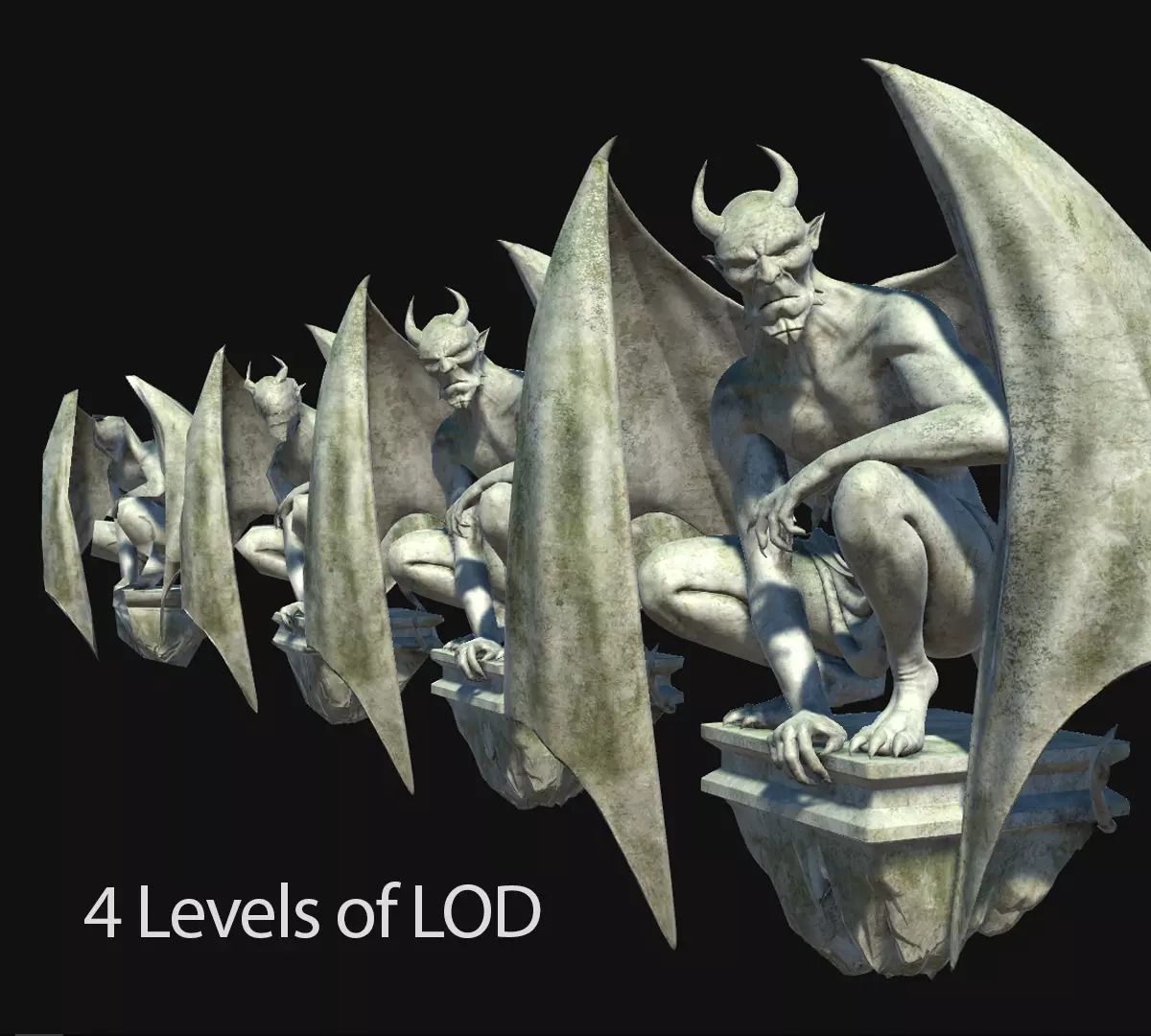 3D model Marble Gargoyle VR / AR / low-poly | CGTrader
