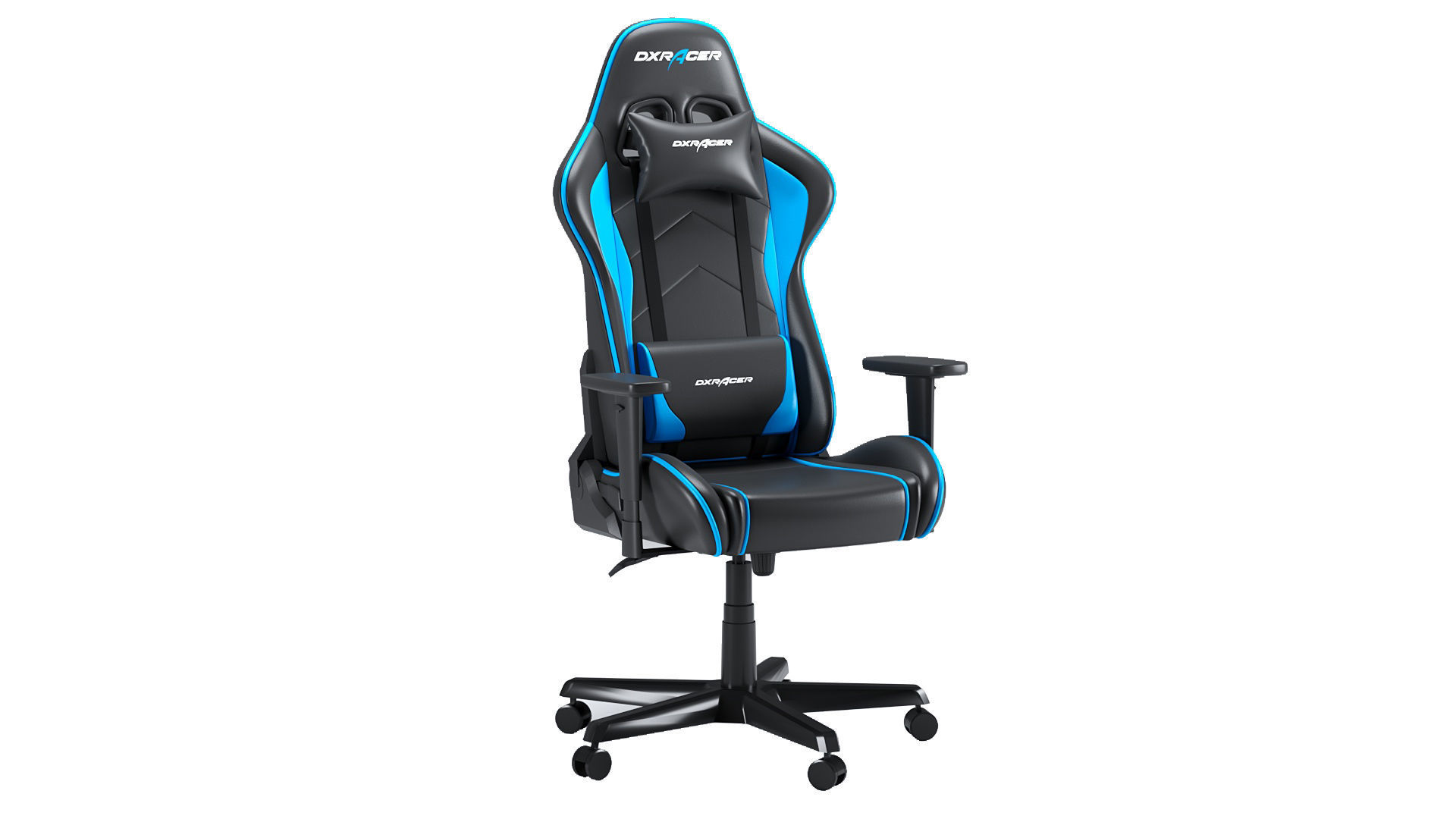 dxracer gaming chair formula-f08-black-blue 3D model | CGTrader