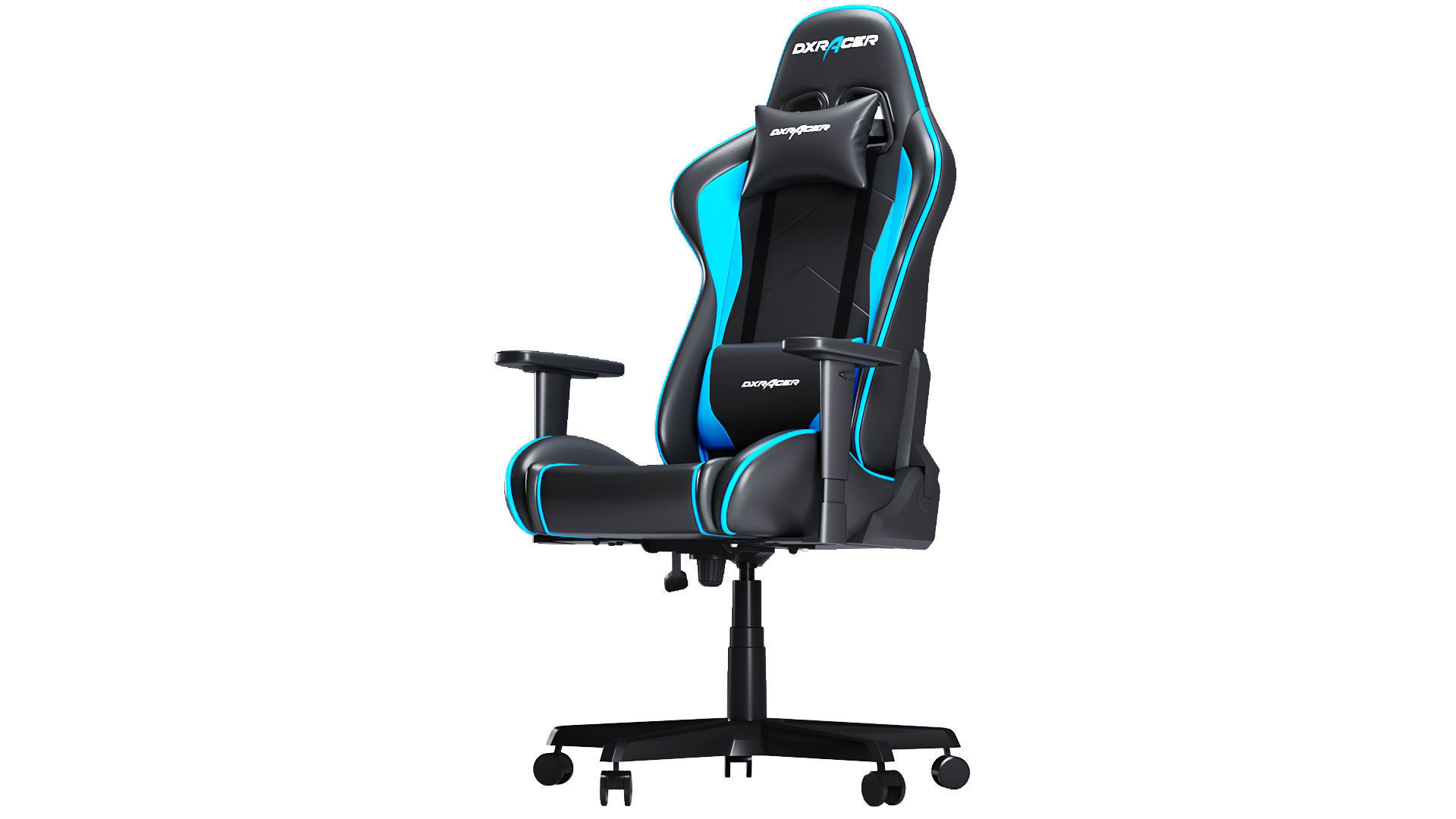 dxracer gaming chair formula-f08-black-blue 3D model | CGTrader