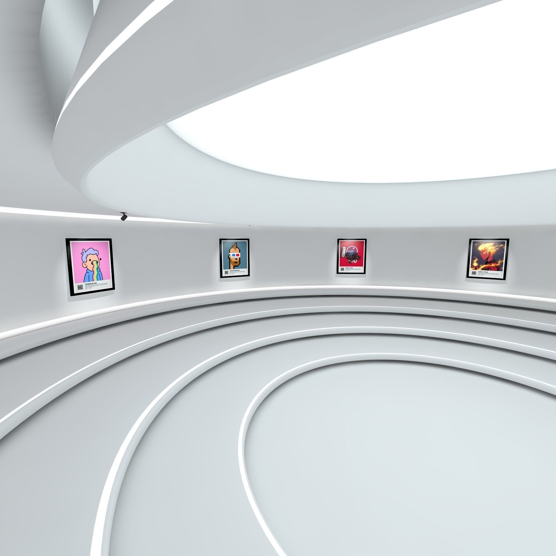 VR Digital Art Exhibition Meta Gallery 3D model | CGTrader