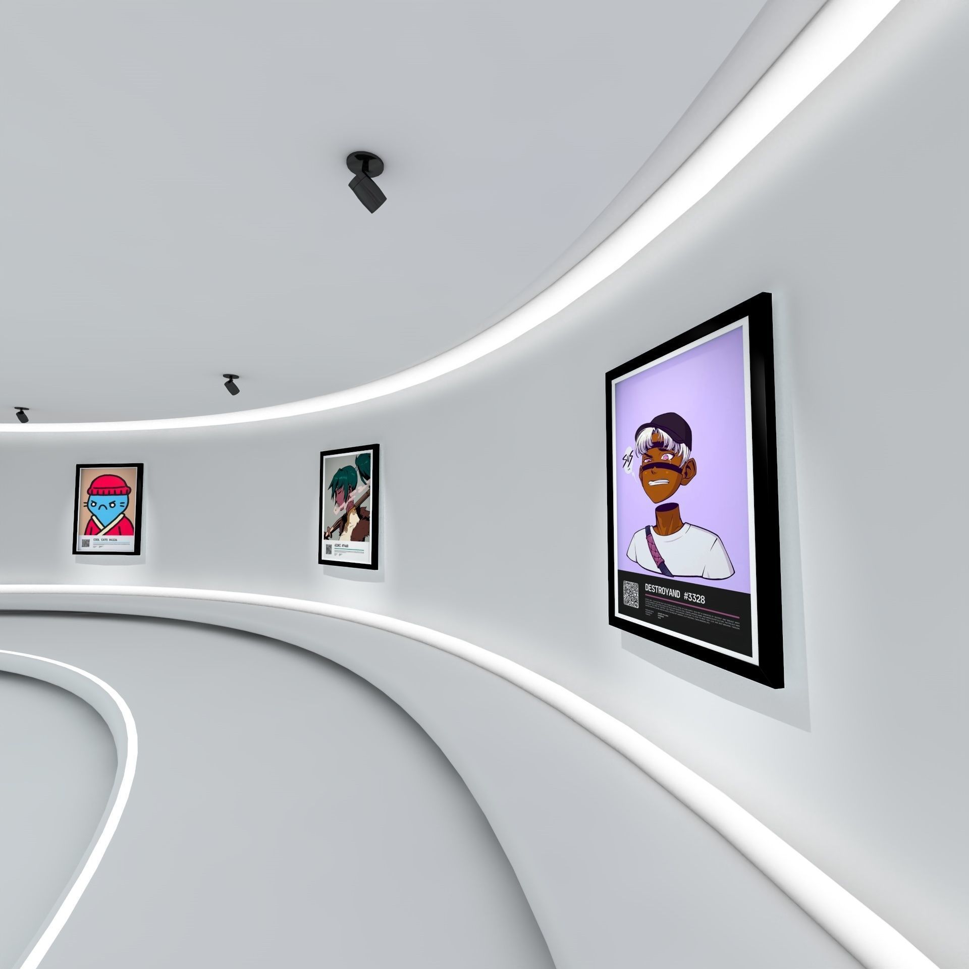 VR Digital Art Exhibition Meta Gallery 3D model | CGTrader