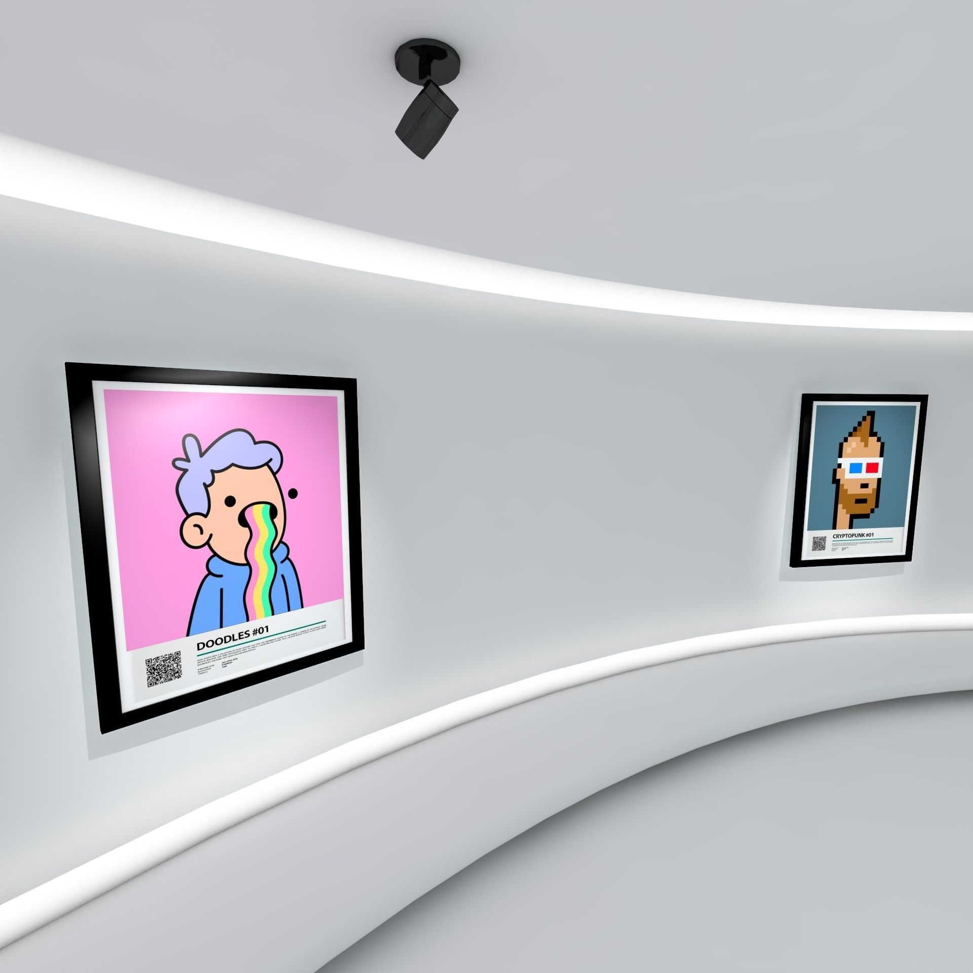 VR Digital Art Exhibition Meta Gallery 3D model | CGTrader