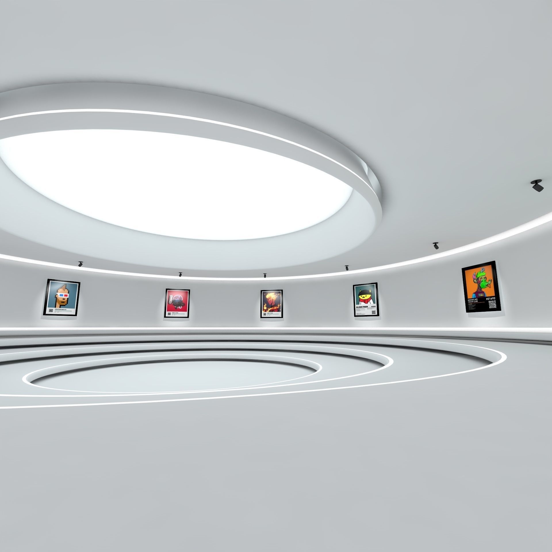 VR Digital Art Exhibition Meta Gallery 3D model | CGTrader