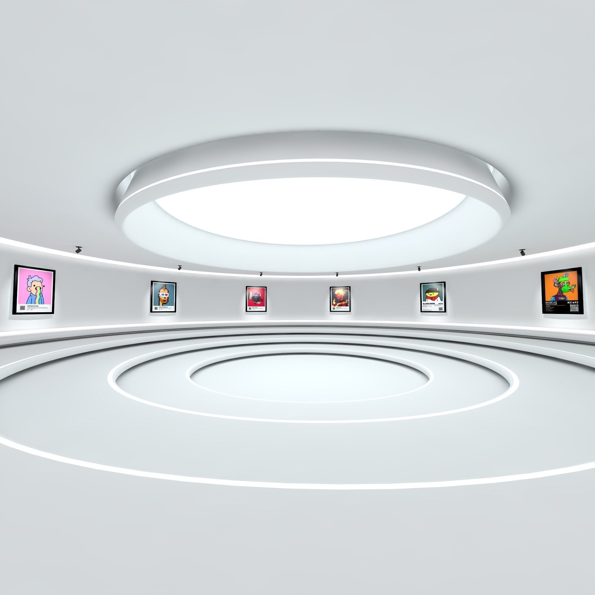 VR Digital Art Exhibition Meta Gallery 3D model | CGTrader