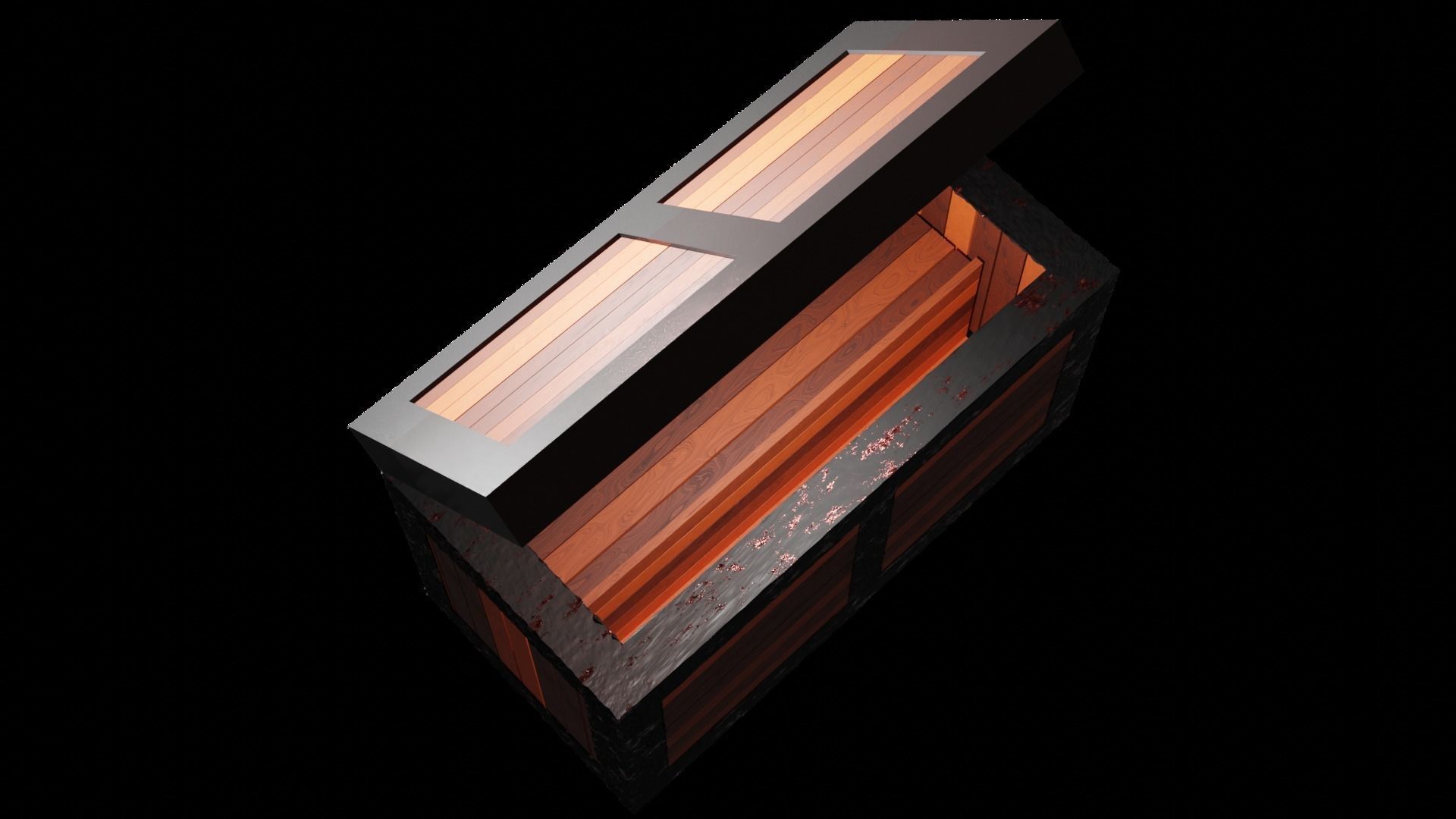 Ancient safe-deposit box 3D model | CGTrader