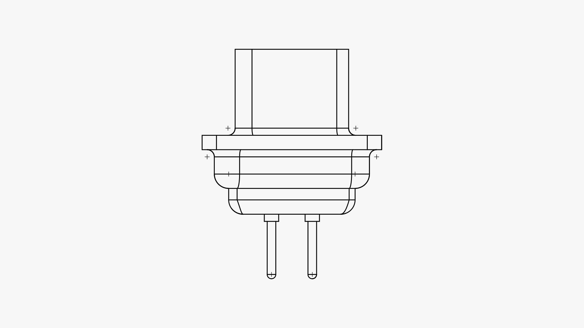 DB9 female connector through hole 3D model | CGTrader