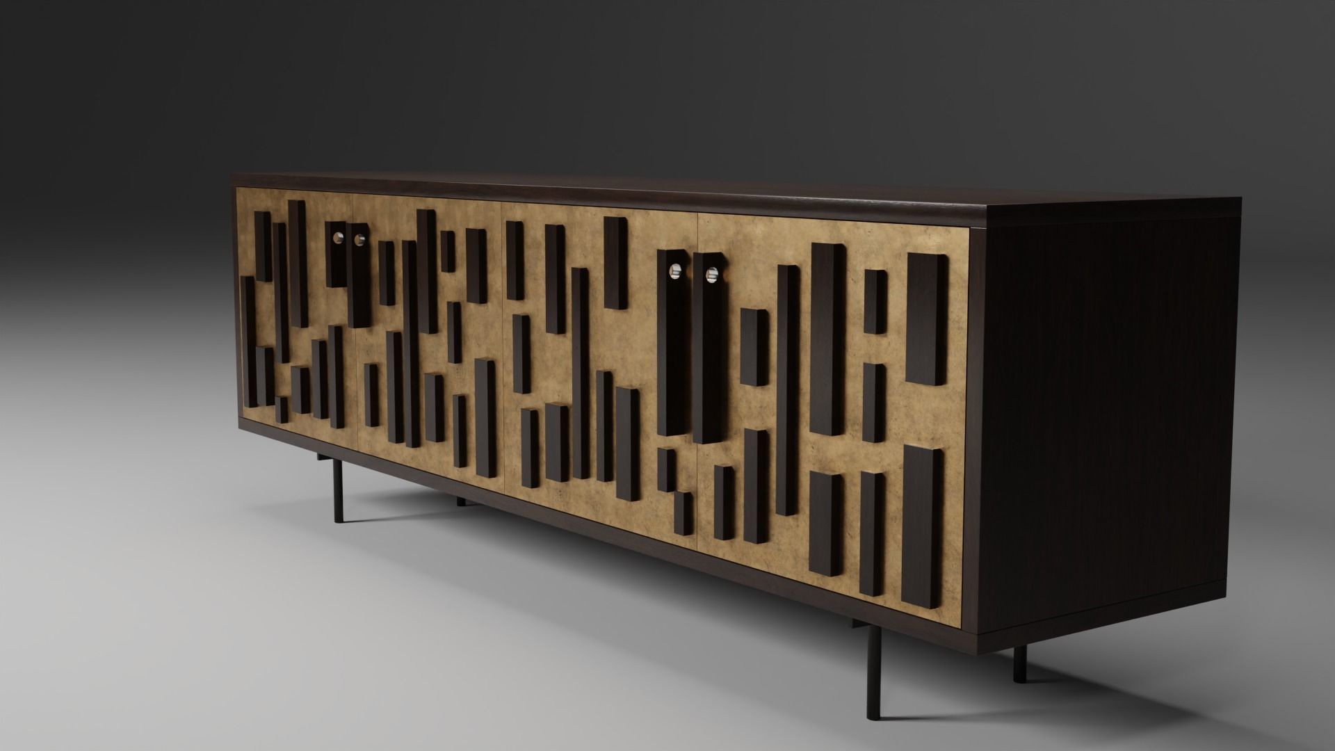Brass Console Table 3D model | CGTrader