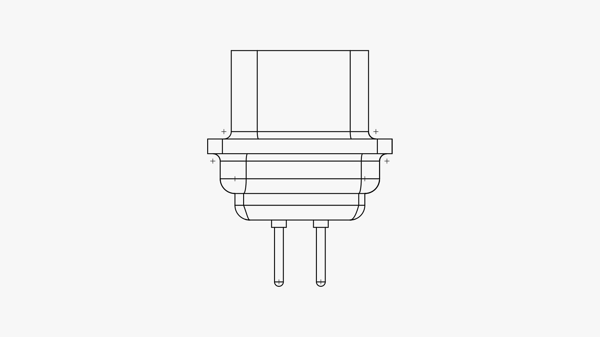 DB9 male connector through hole 3D model | CGTrader