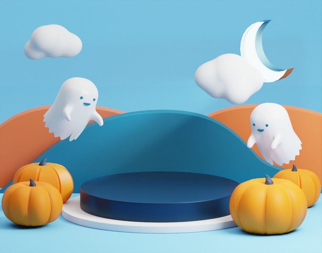 Halloween Podium Includes Lighting Setup 3D model | CGTrader