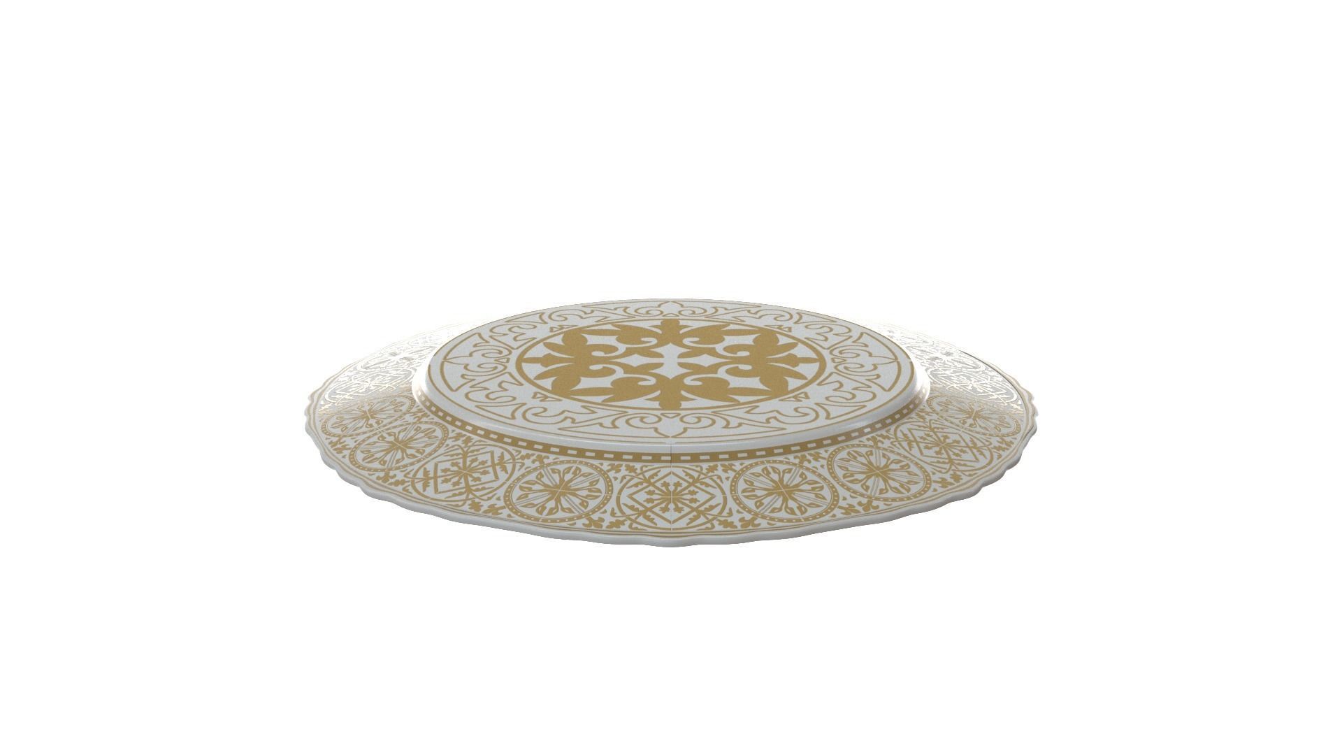 Royal Gold Premium Elite Plate 3D model | CGTrader