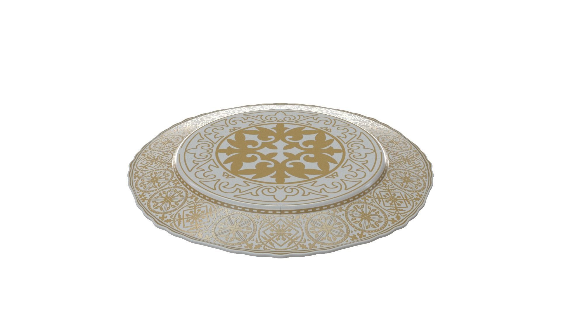 Royal Gold Premium Elite Plate 3D model | CGTrader