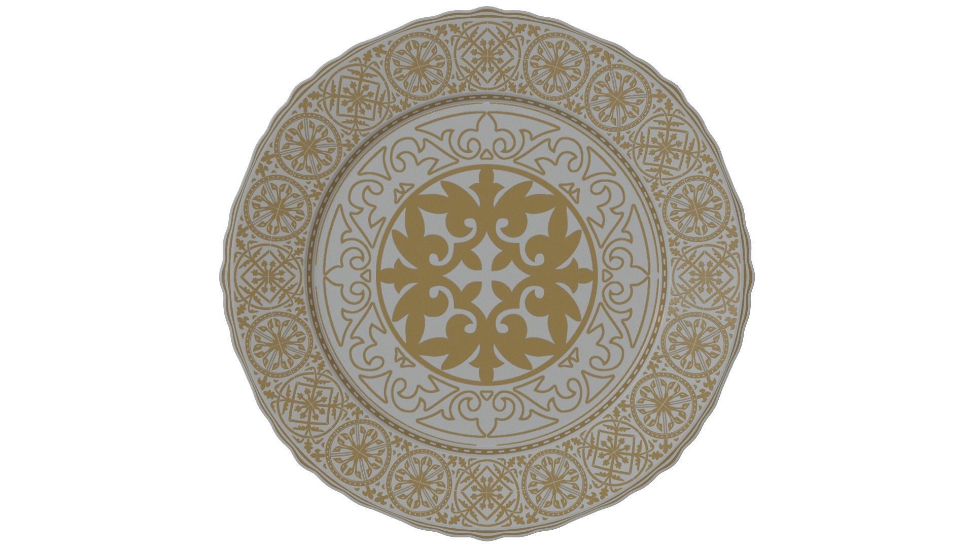 Royal Gold Premium Elite Plate 3D model | CGTrader