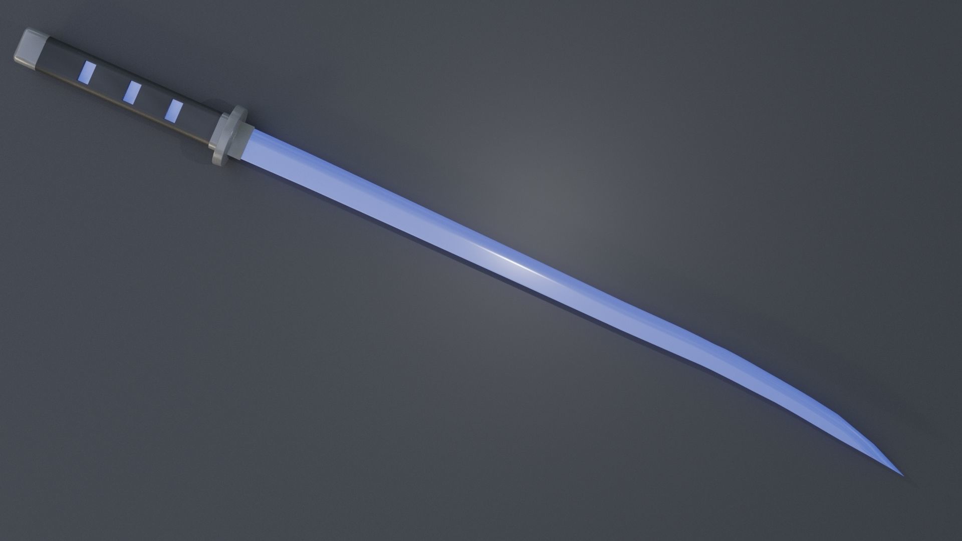 Blue SciFi Glowing Sword 3D model | CGTrader