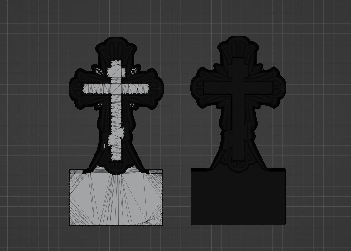 Stone cross monument for cnc 3D model 3D printable | CGTrader