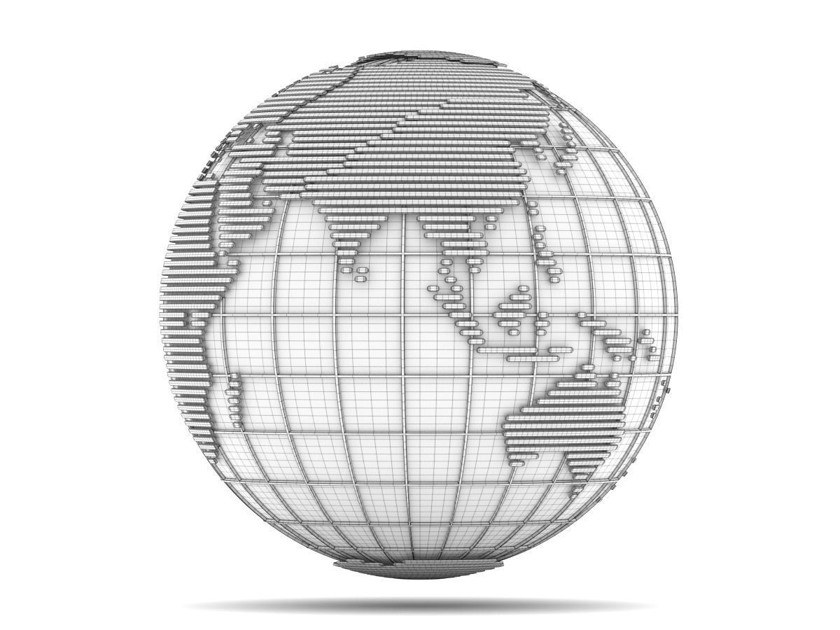 3D model Earth-Globe stylized VR / AR / low-poly | CGTrader