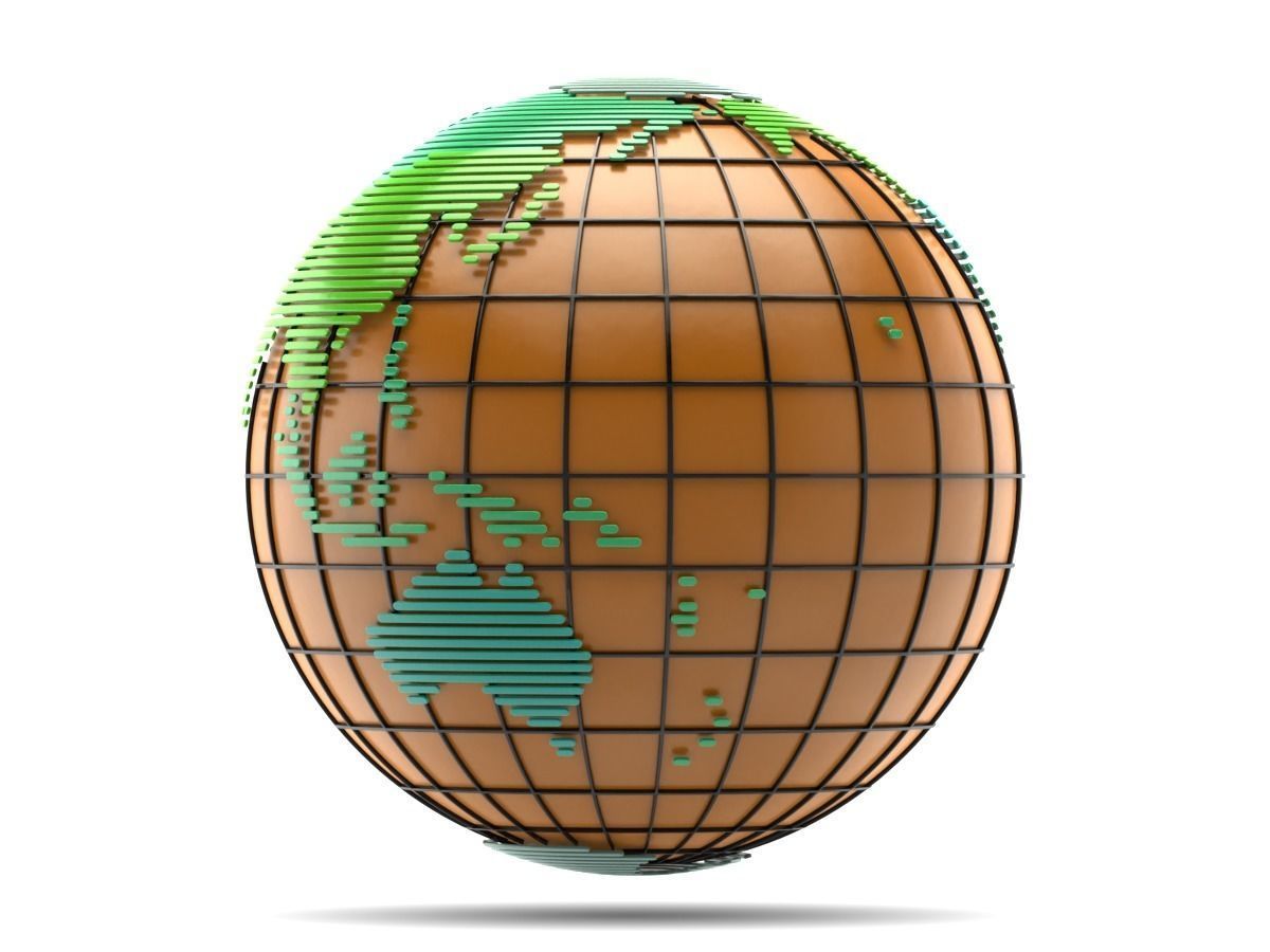 3D model Earth-Globe stylized VR / AR / low-poly | CGTrader
