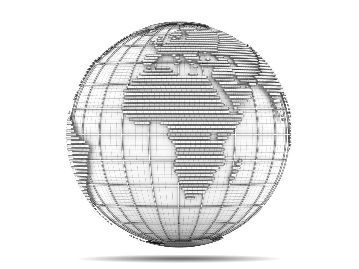 3D model Earth-Globe stylized VR / AR / low-poly | CGTrader
