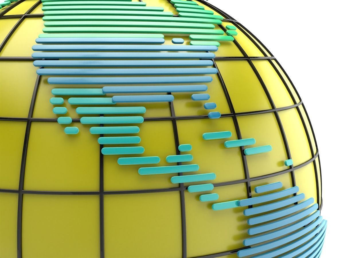 3D model Earth-Globe stylized VR / AR / low-poly | CGTrader