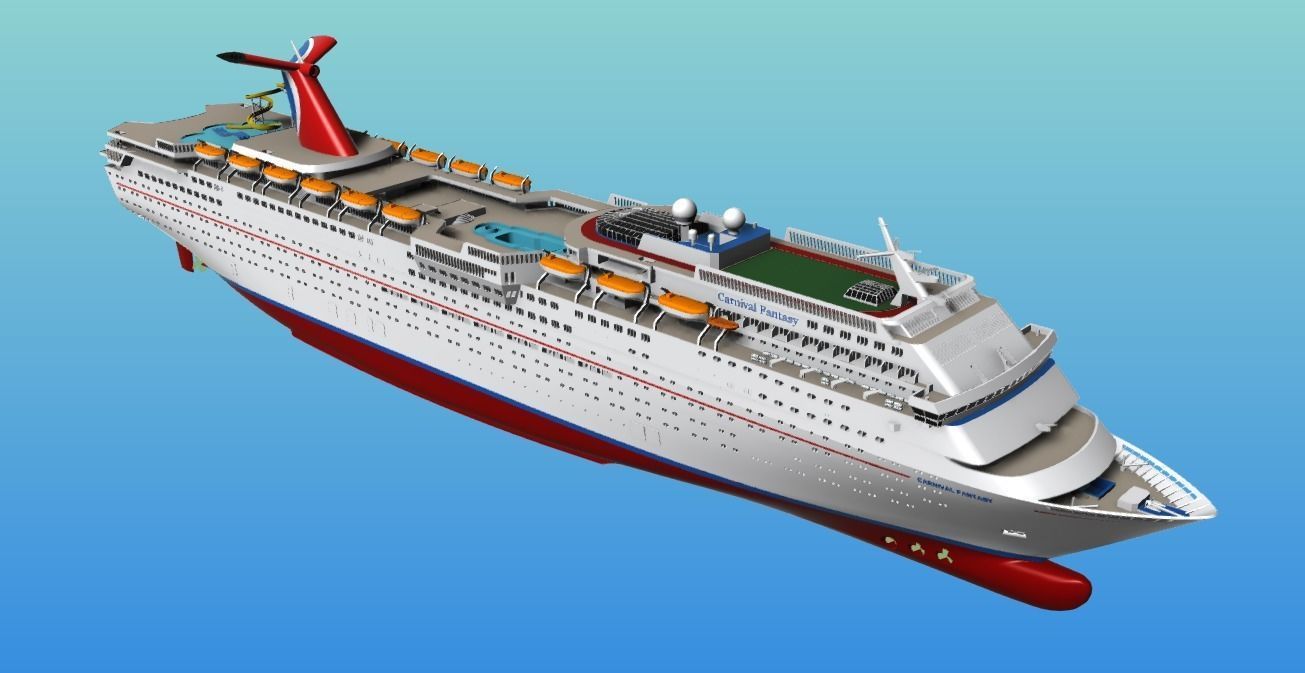 CARNIVAL FANTASY cruise ship 3d printable model 3D model 3D printable ...