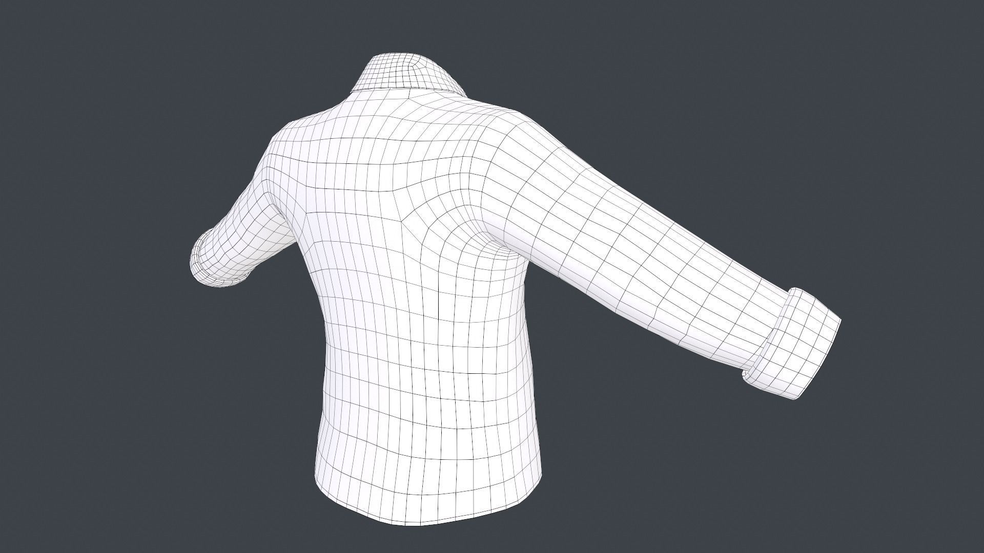 3D model White Open Front Shirt Style 1 VR / AR / low-poly | CGTrader