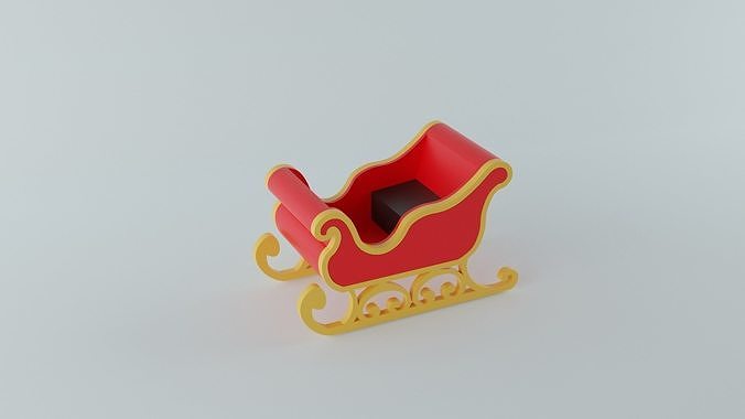 Santa Claus Sleigh 3D model 3D printable | CGTrader