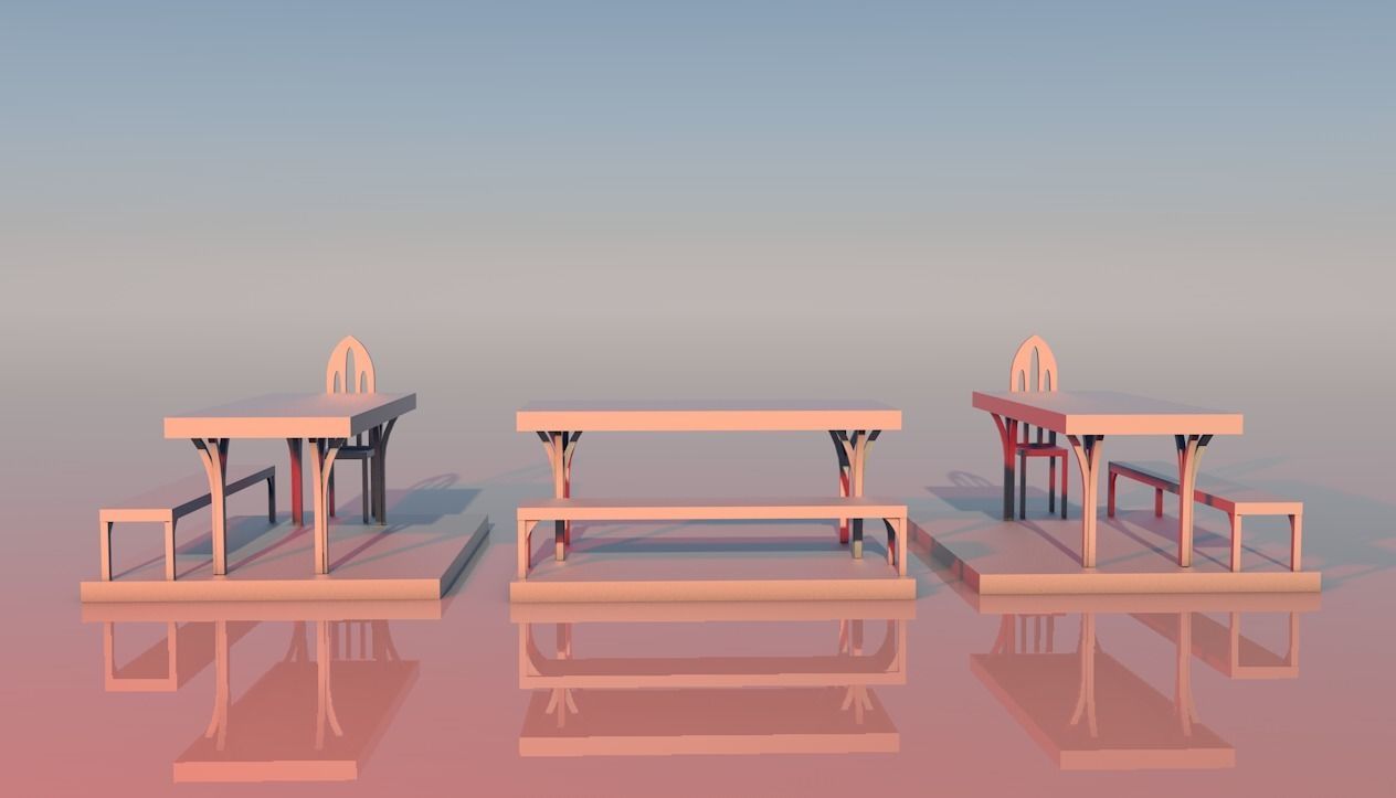 tables for Ariana Grande Sweetener World Tour 3D model | CGTrader