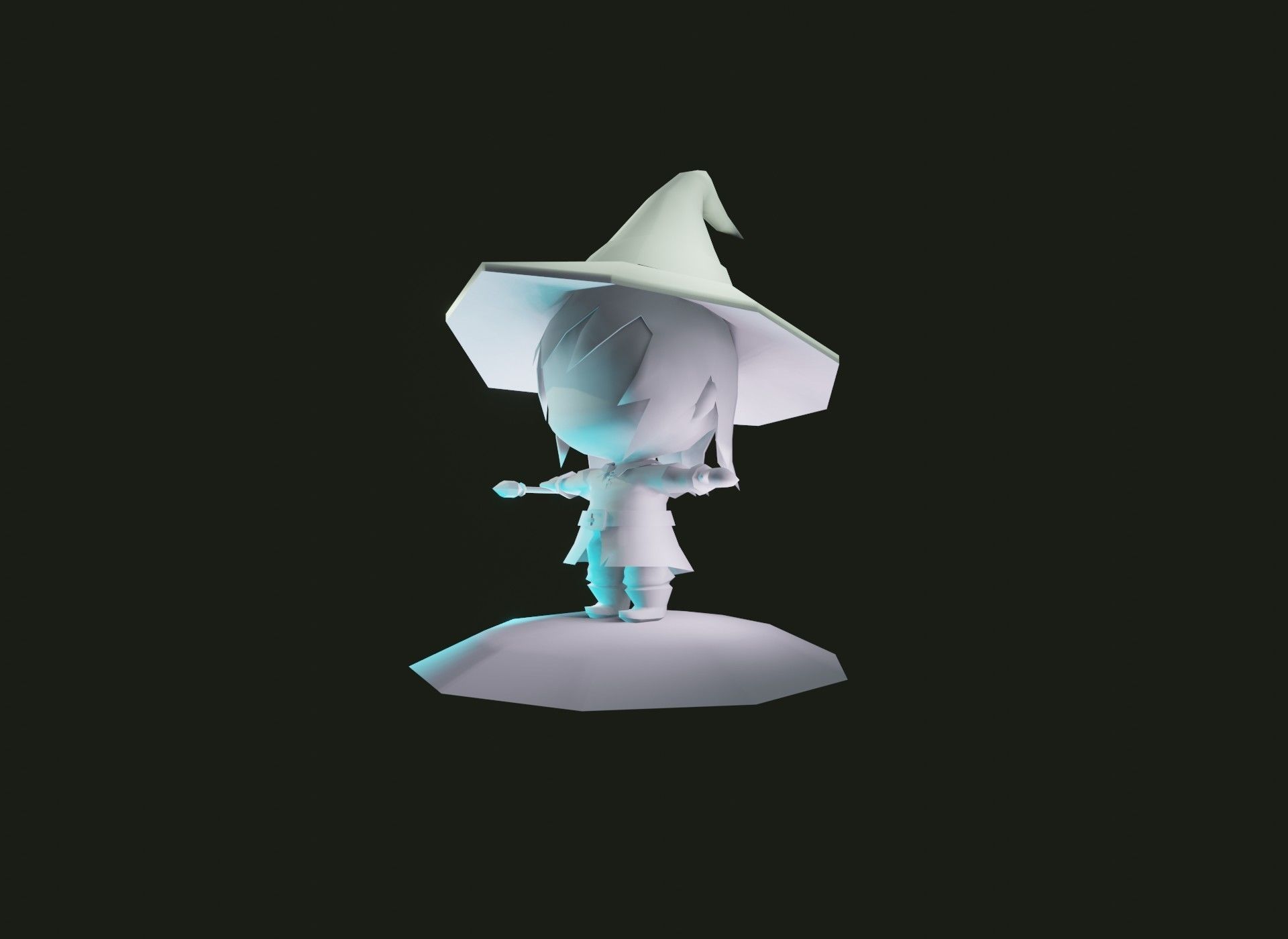 3D model Mage Chibi Rigged Base Mesh 3D Model VR / AR / low-poly rigged ...
