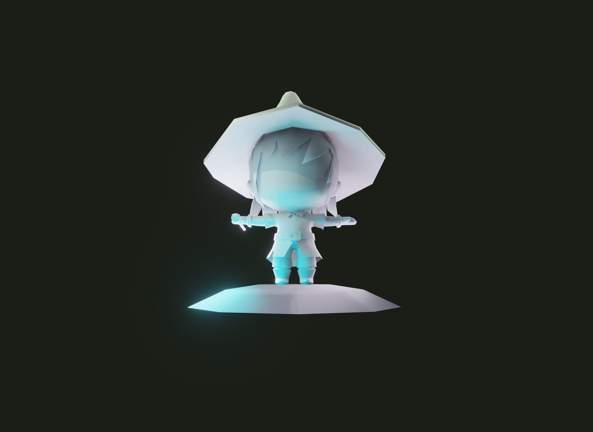 3D model Mage Chibi Rigged Base Mesh 3D Model VR / AR / low-poly rigged ...