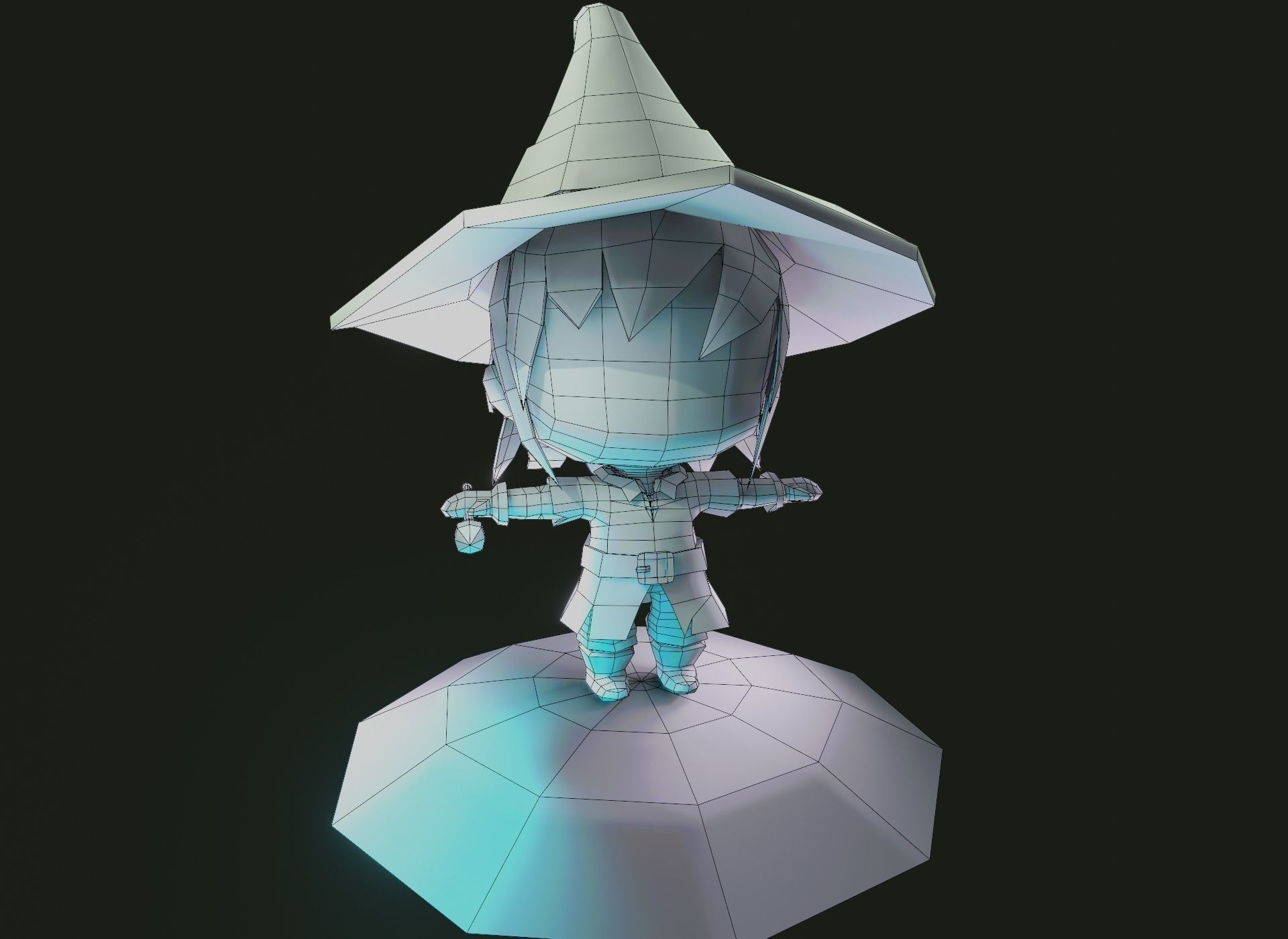 3D model Mage Chibi Rigged Base Mesh 3D Model VR / AR / low-poly rigged ...