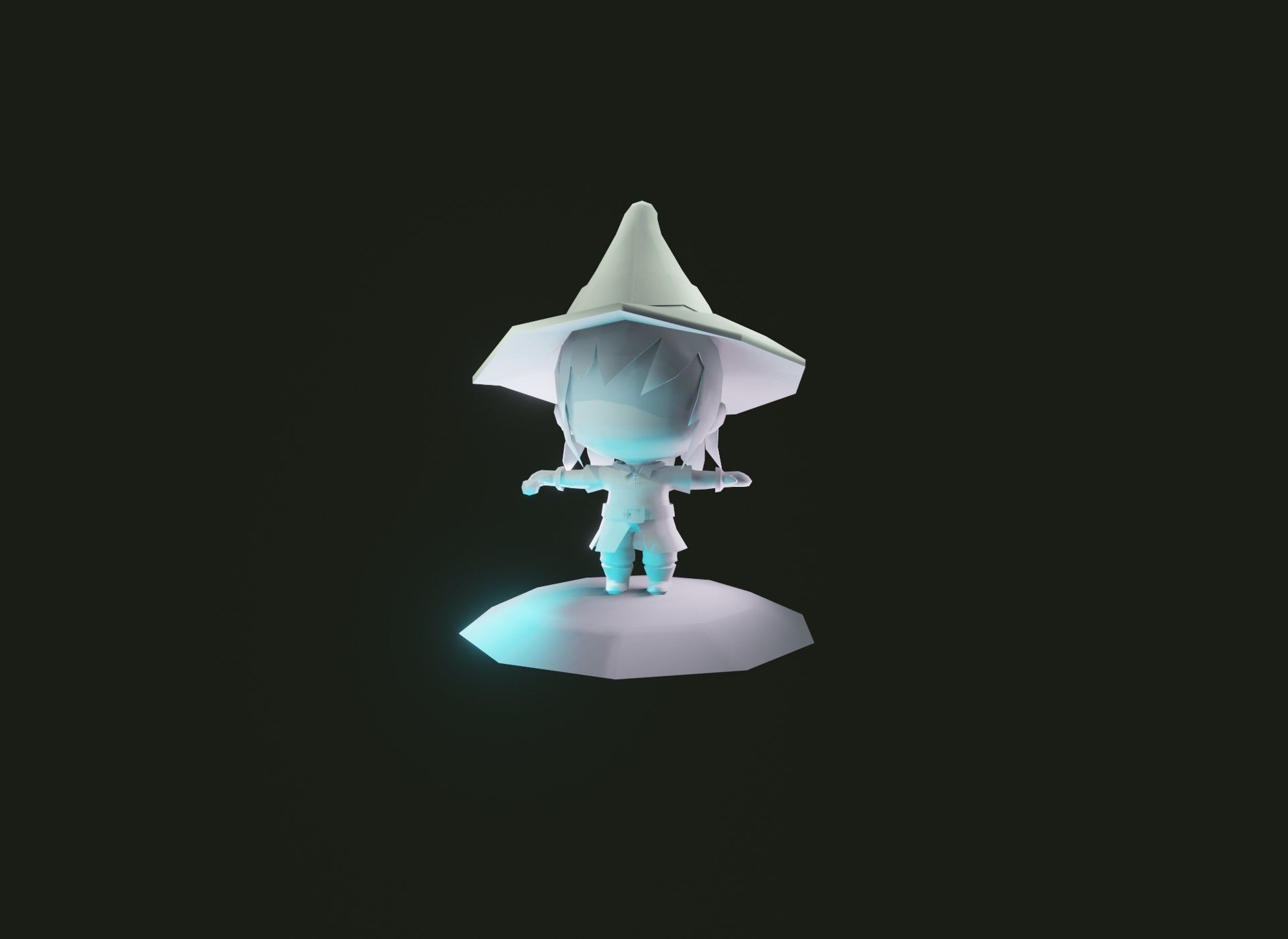 3D model Mage Chibi Rigged Base Mesh 3D Model VR / AR / low-poly rigged ...