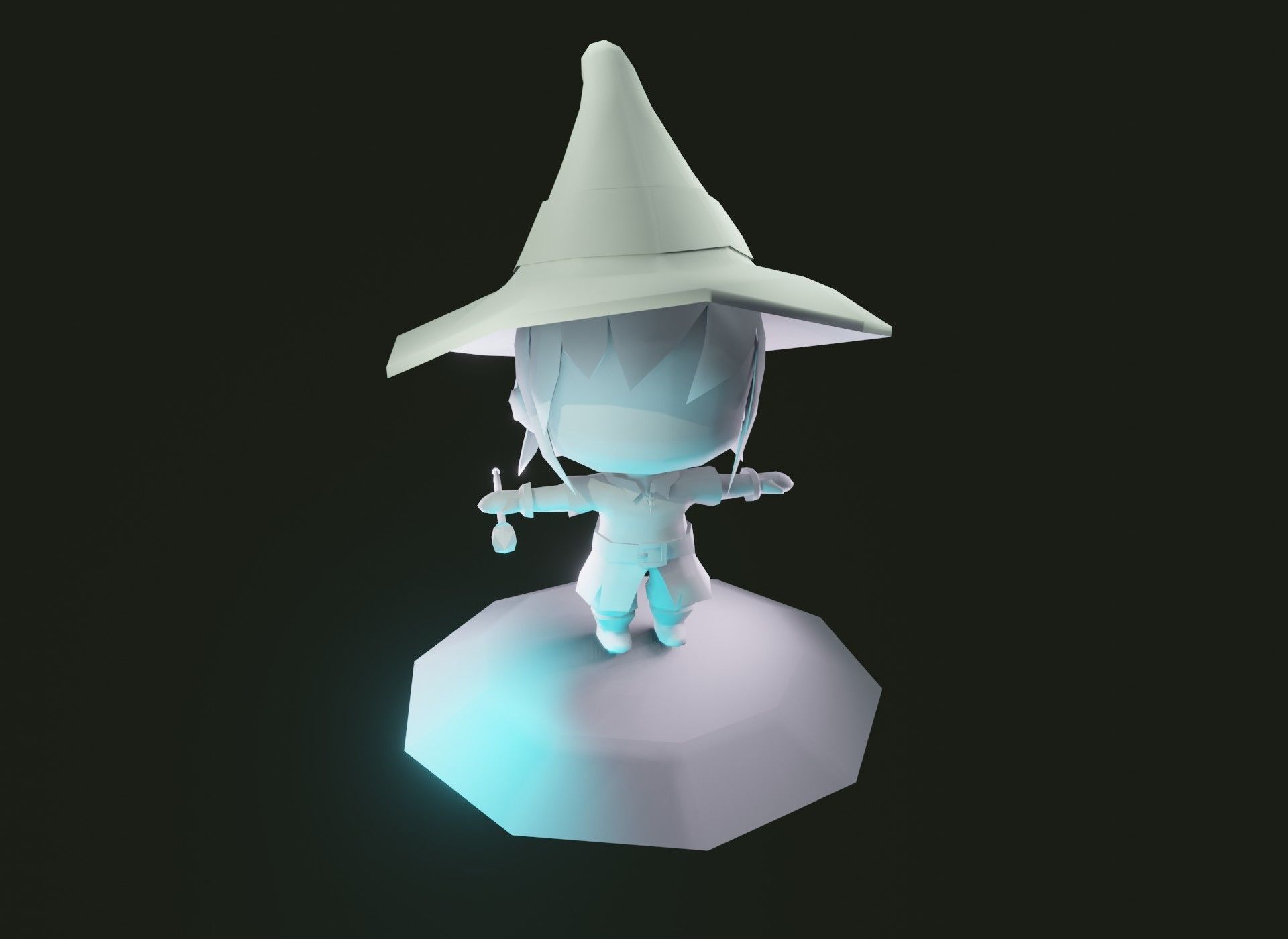 3D model Mage Chibi Rigged Base Mesh 3D Model VR / AR / low-poly rigged ...