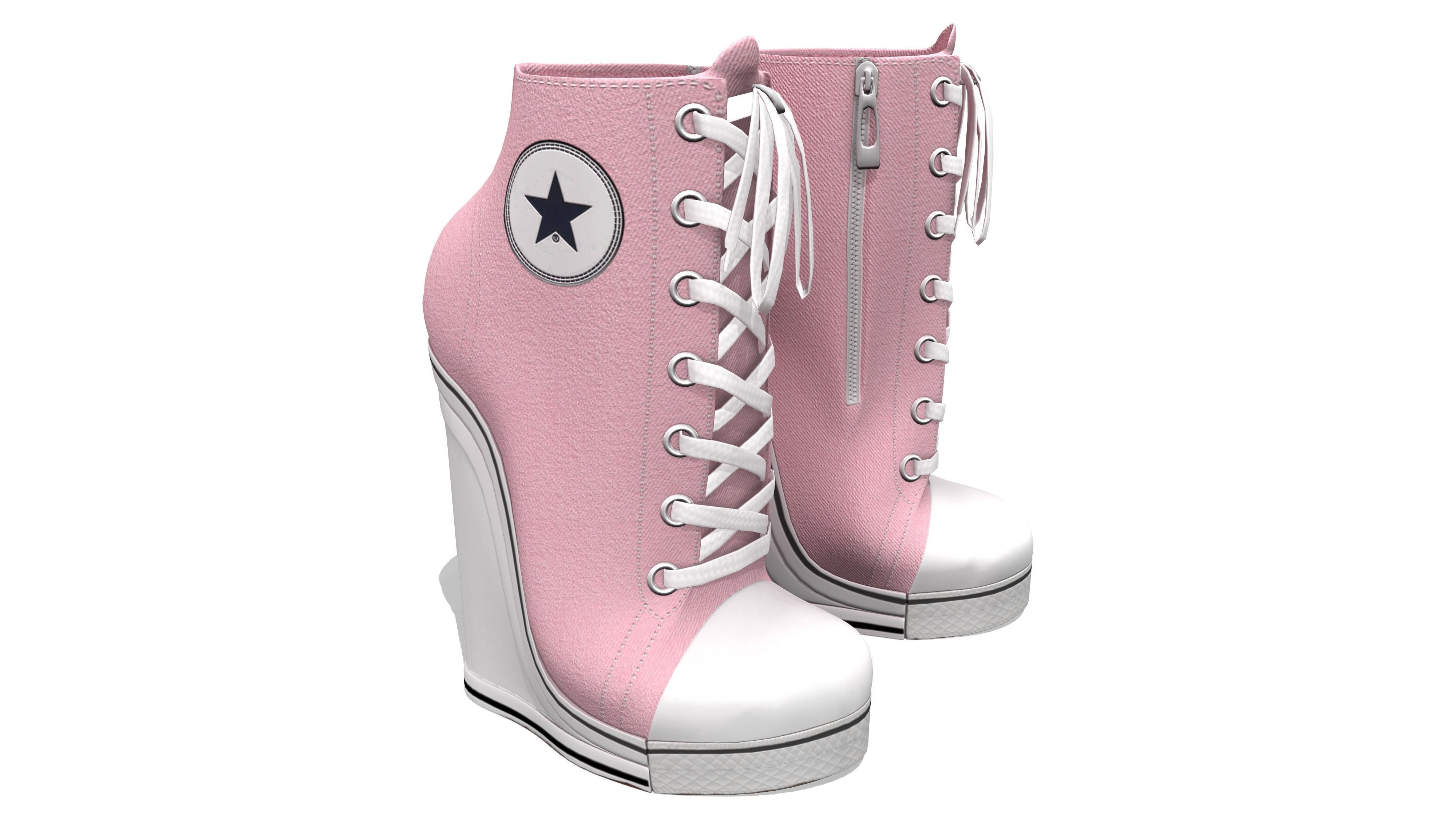 3D model Women Wedge Sneakers VR / AR / low-poly | CGTrader
