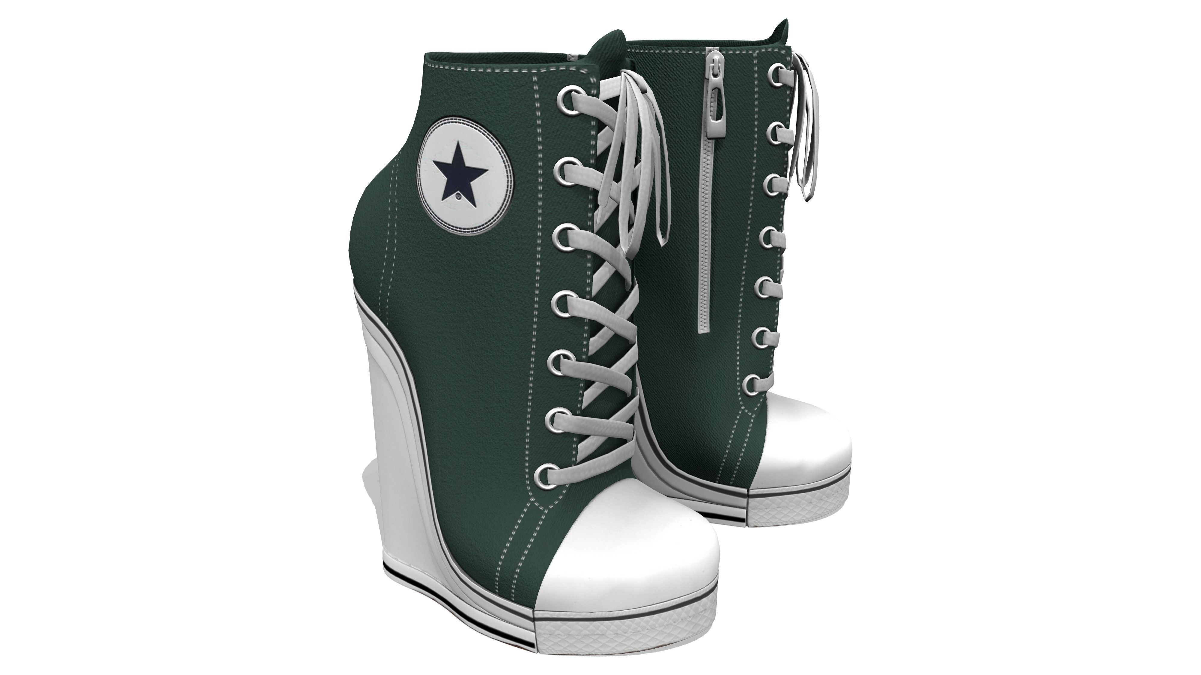 3D model Women Wedge Sneakers VR / AR / low-poly | CGTrader