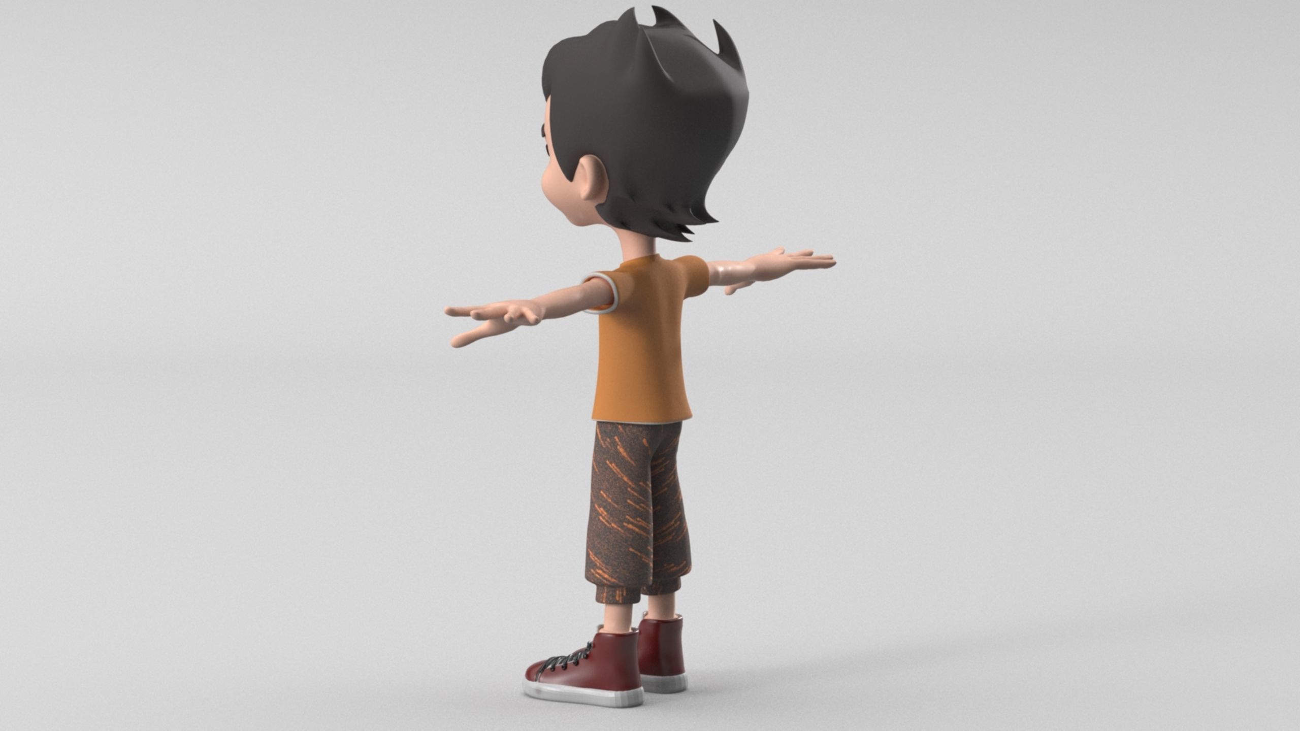 3D model Toon Character - Cartoon Kid Boy - Rigged Blender Unwrapped 4K ...