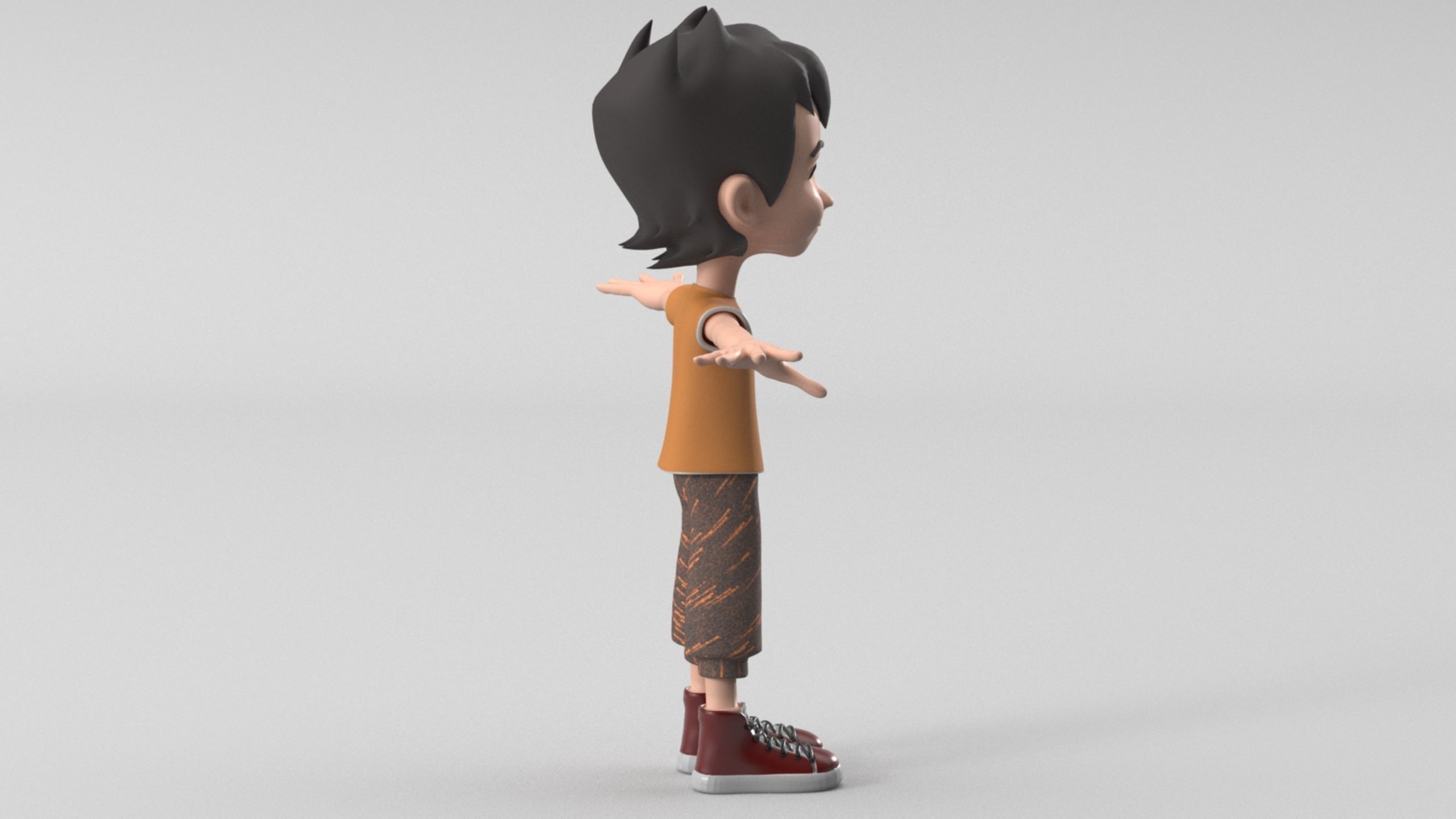 3D model Toon Character - Cartoon Kid Boy - Rigged Blender Unwrapped 4K ...