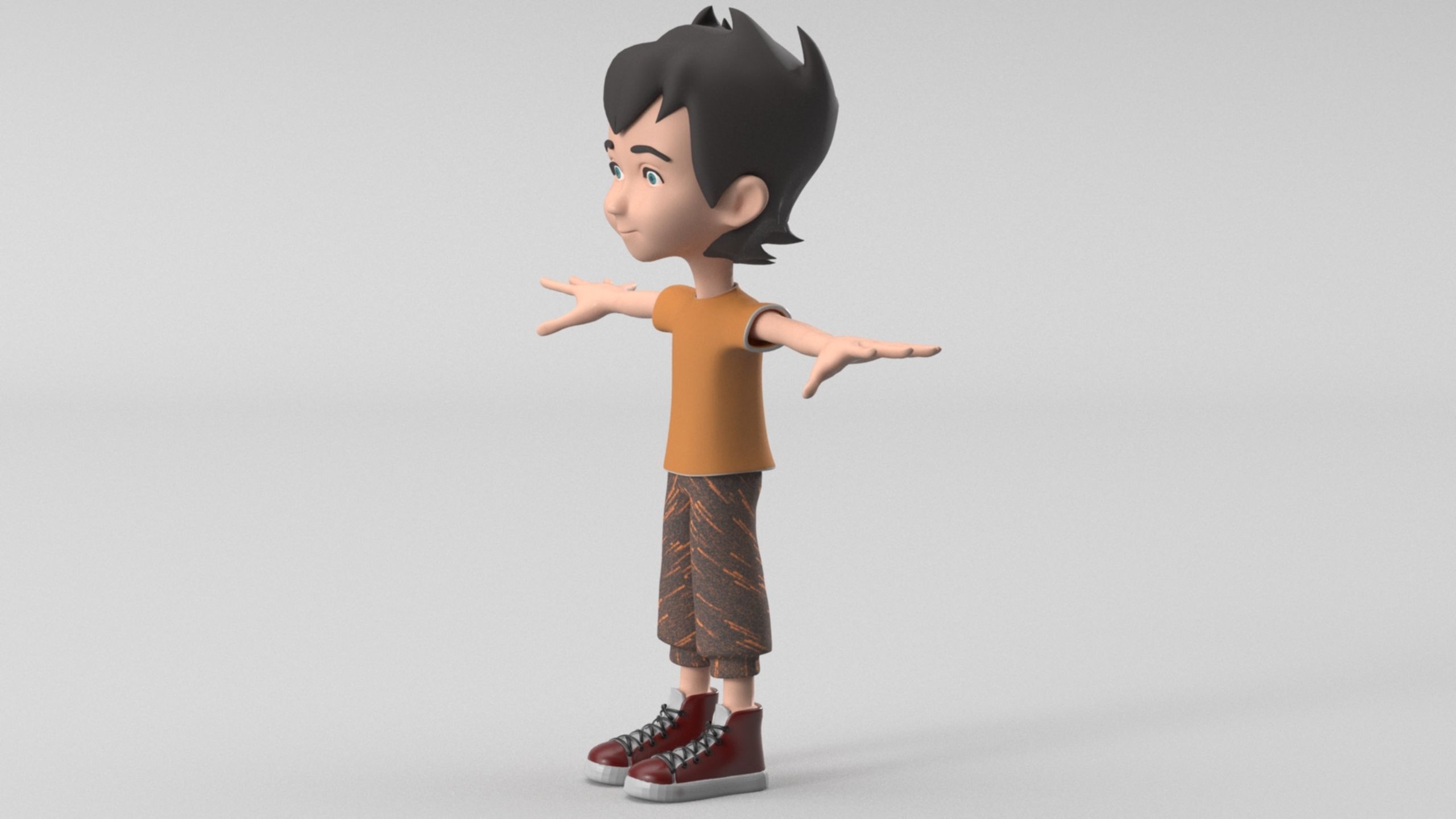 3D model Toon Character - Cartoon Kid Boy - Rigged Blender Unwrapped 4K ...