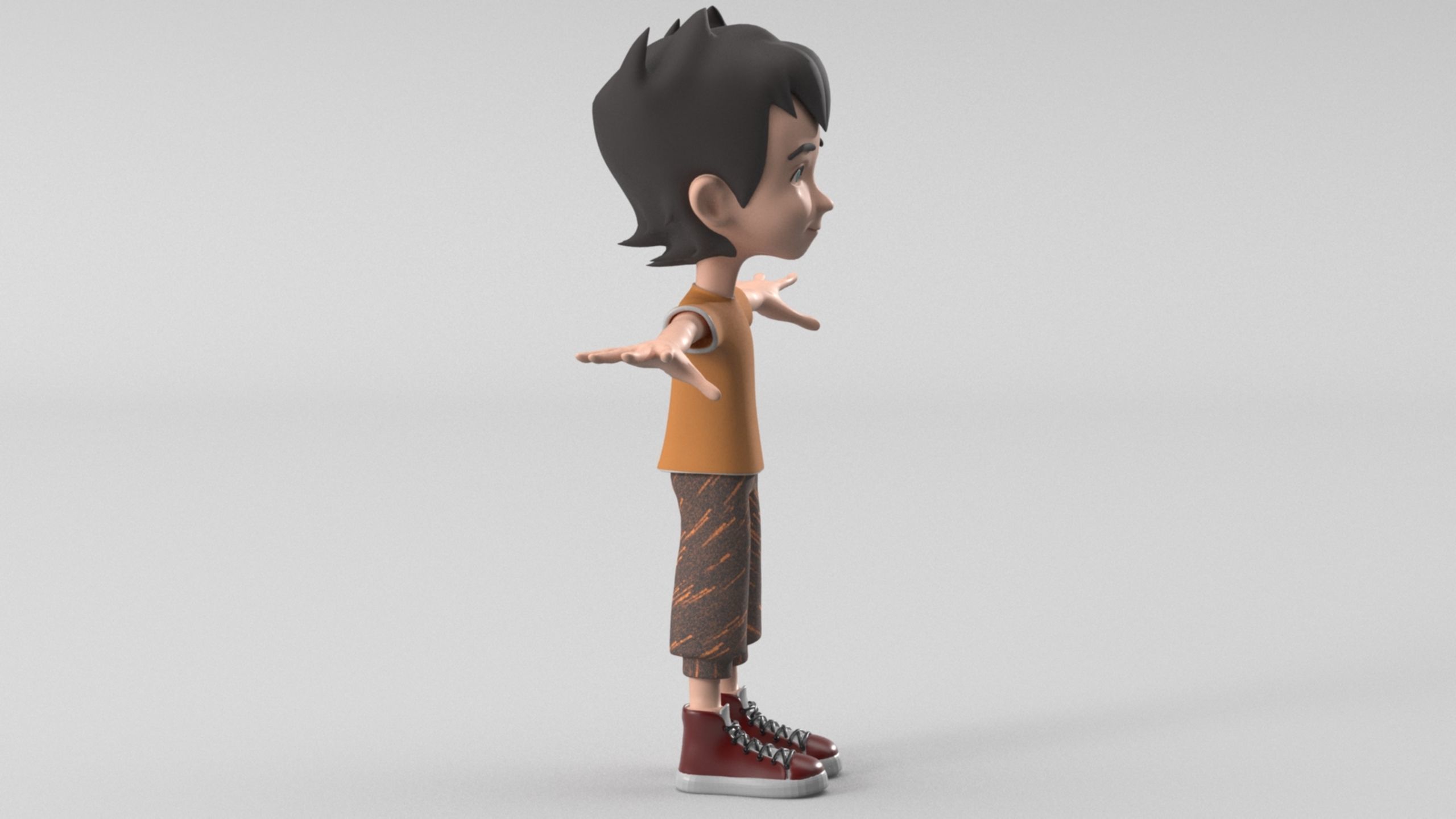 3D model Toon Character - Cartoon Kid Boy - Rigged Blender Unwrapped 4K ...