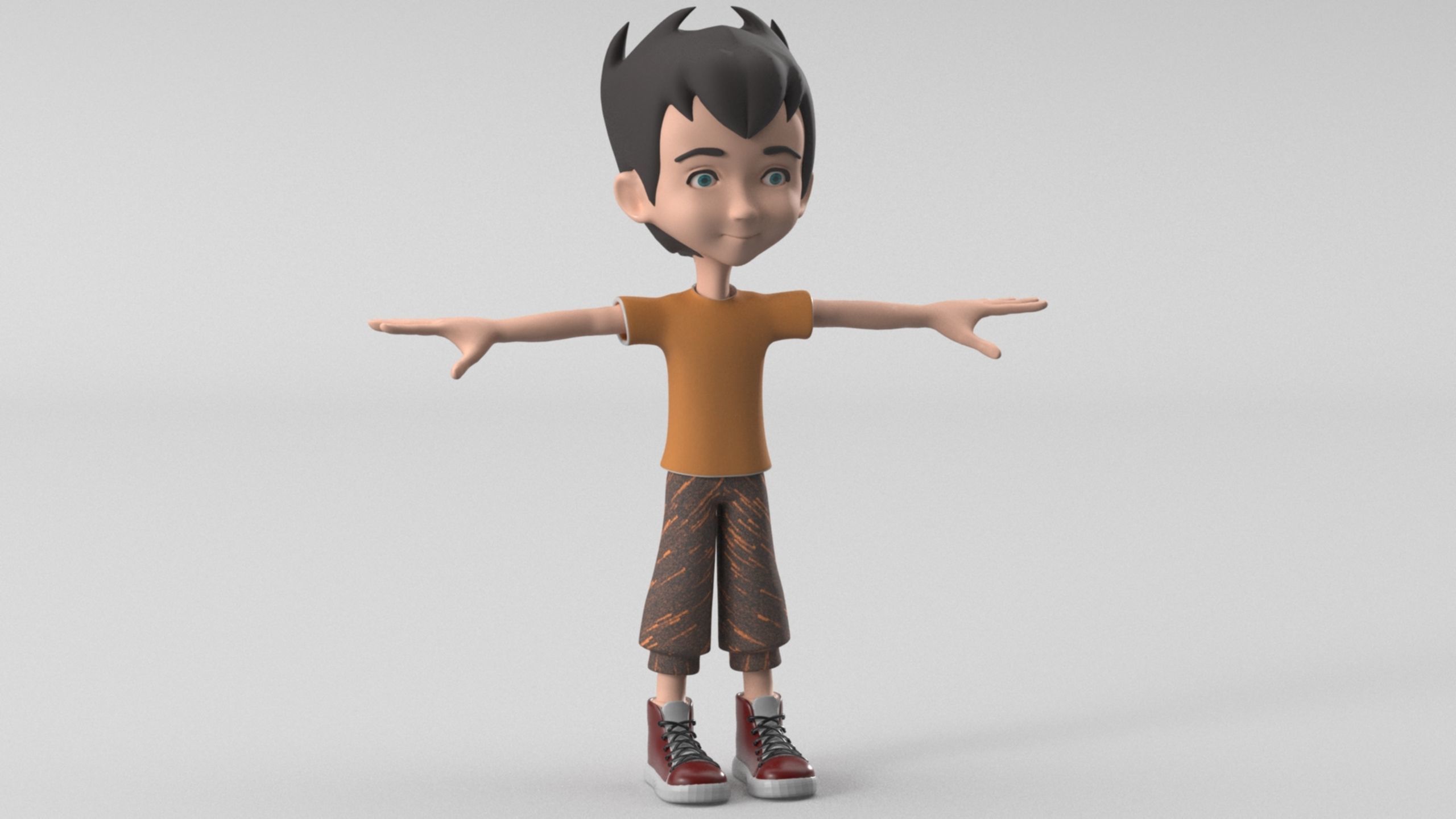 3D model Toon Character - Cartoon Kid Boy - Rigged Blender Unwrapped 4K ...