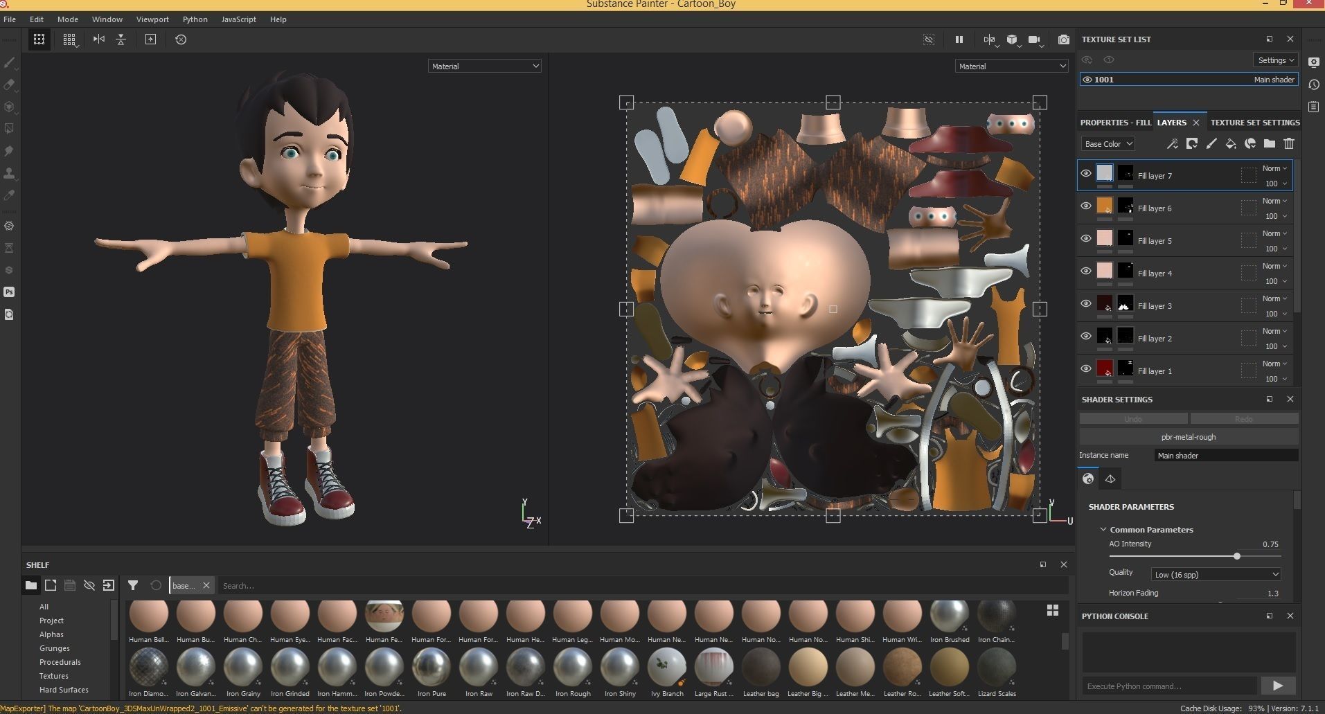 3D model Toon Character - Cartoon Kid Boy - Rigged Blender Unwrapped 4K ...