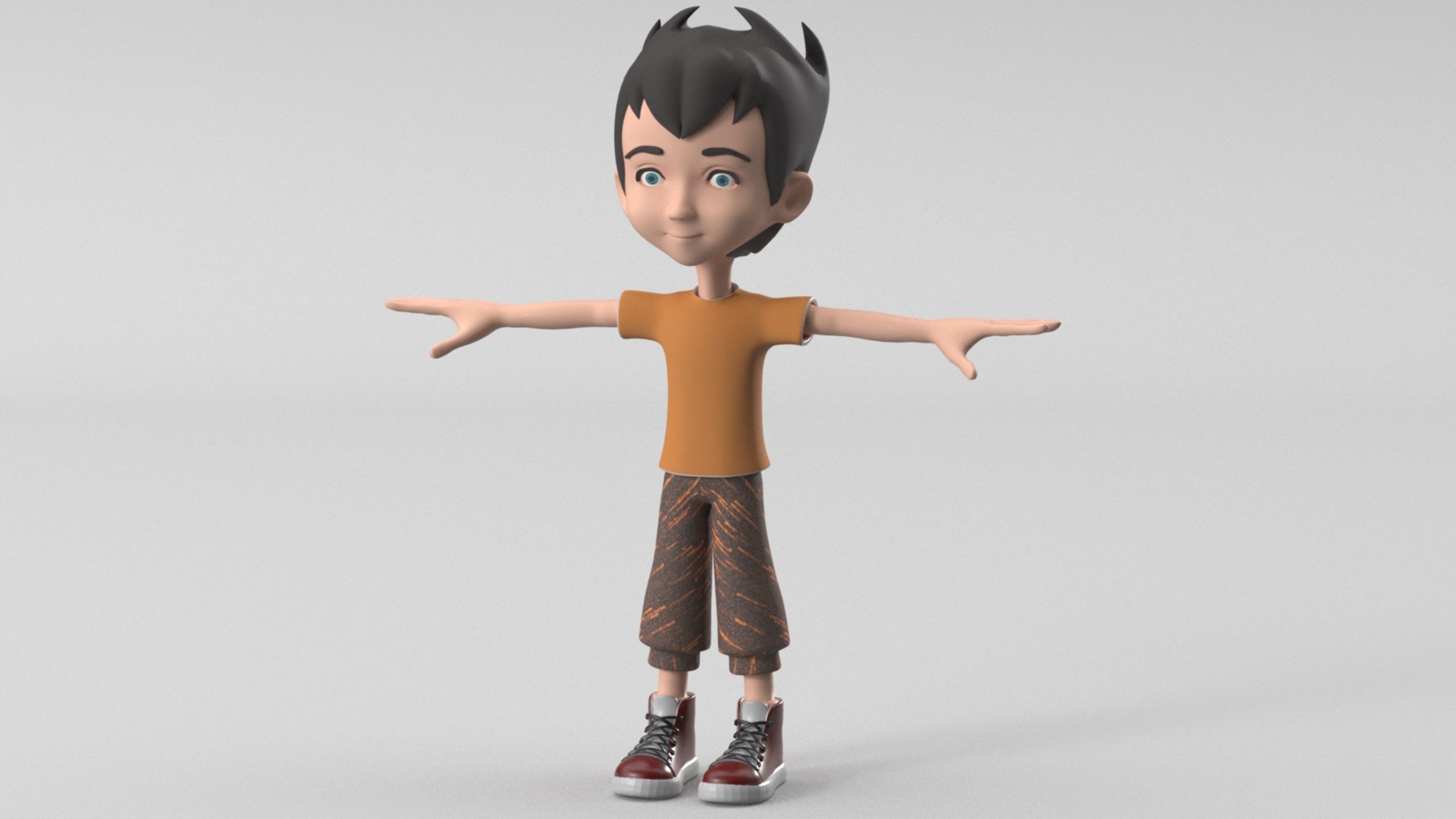 3D model Toon Character - Cartoon Kid Boy - Rigged Blender Unwrapped 4K ...